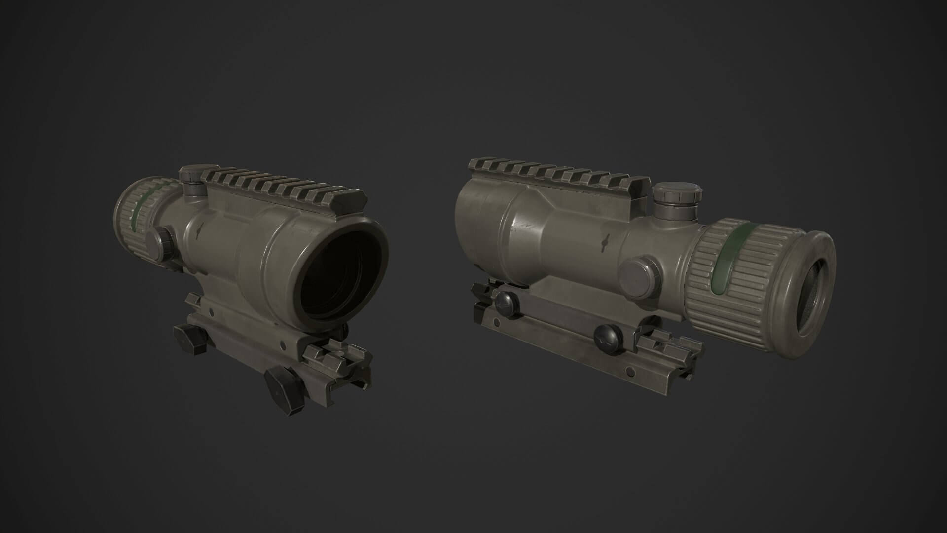 ACOG Rifle Scope - 3D Model by yn-delmund
