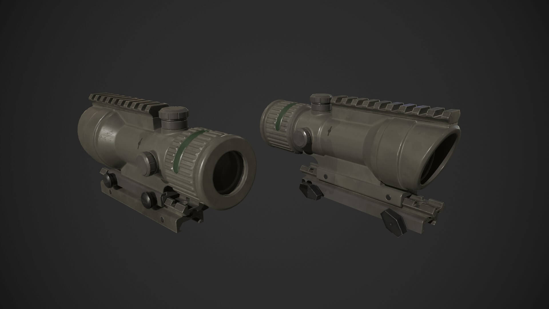 ACOG Rifle Scope - 3D Model by yn-delmund