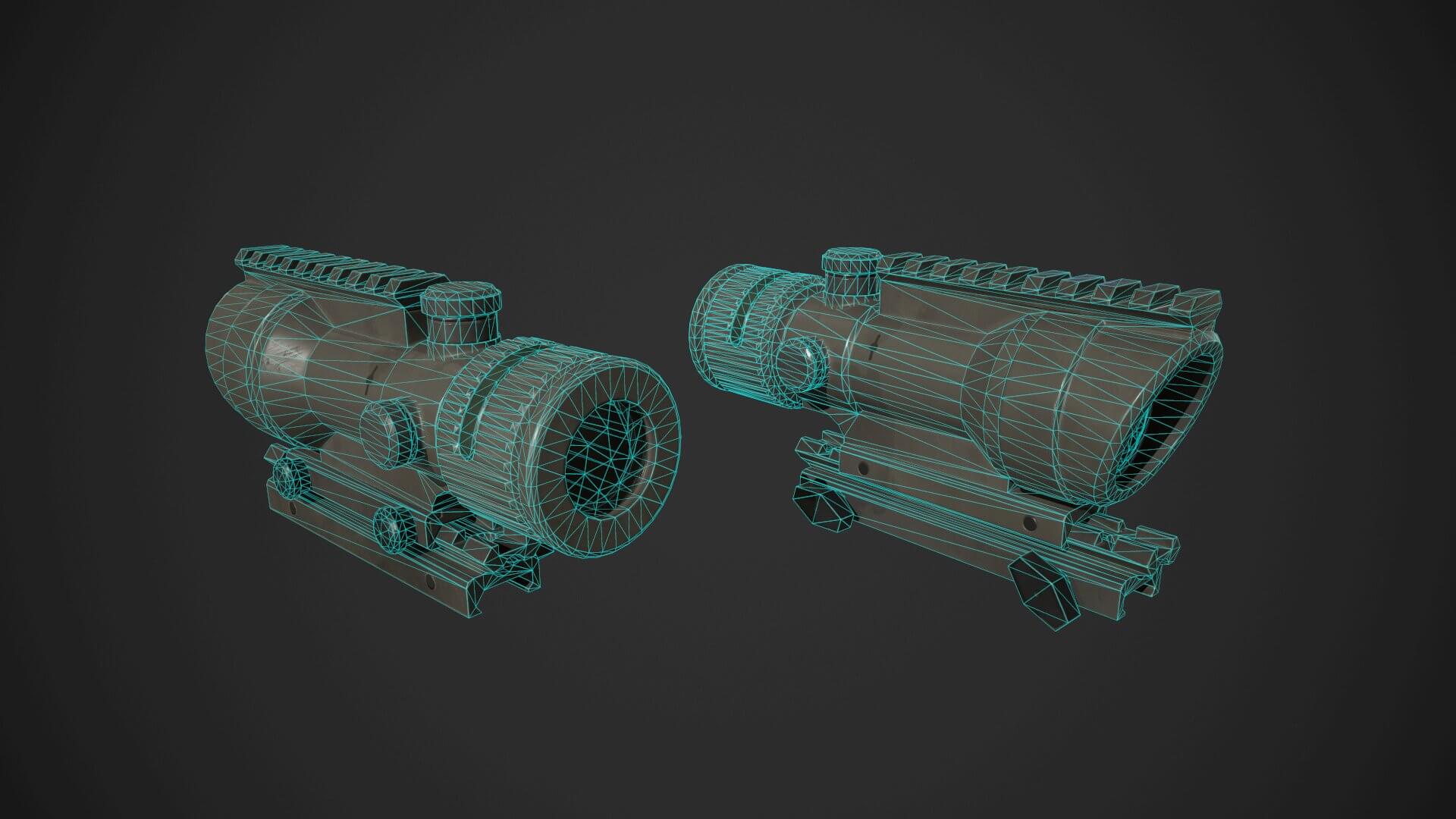ACOG Rifle Scope - 3D Model by yn-delmund