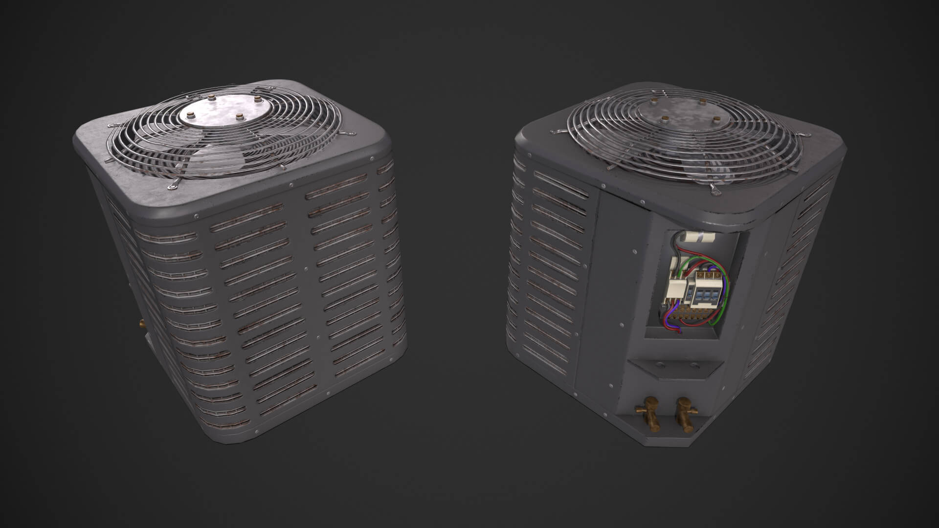 Air Conditioning Condenser Unit - 3D Model by yn-delmund
