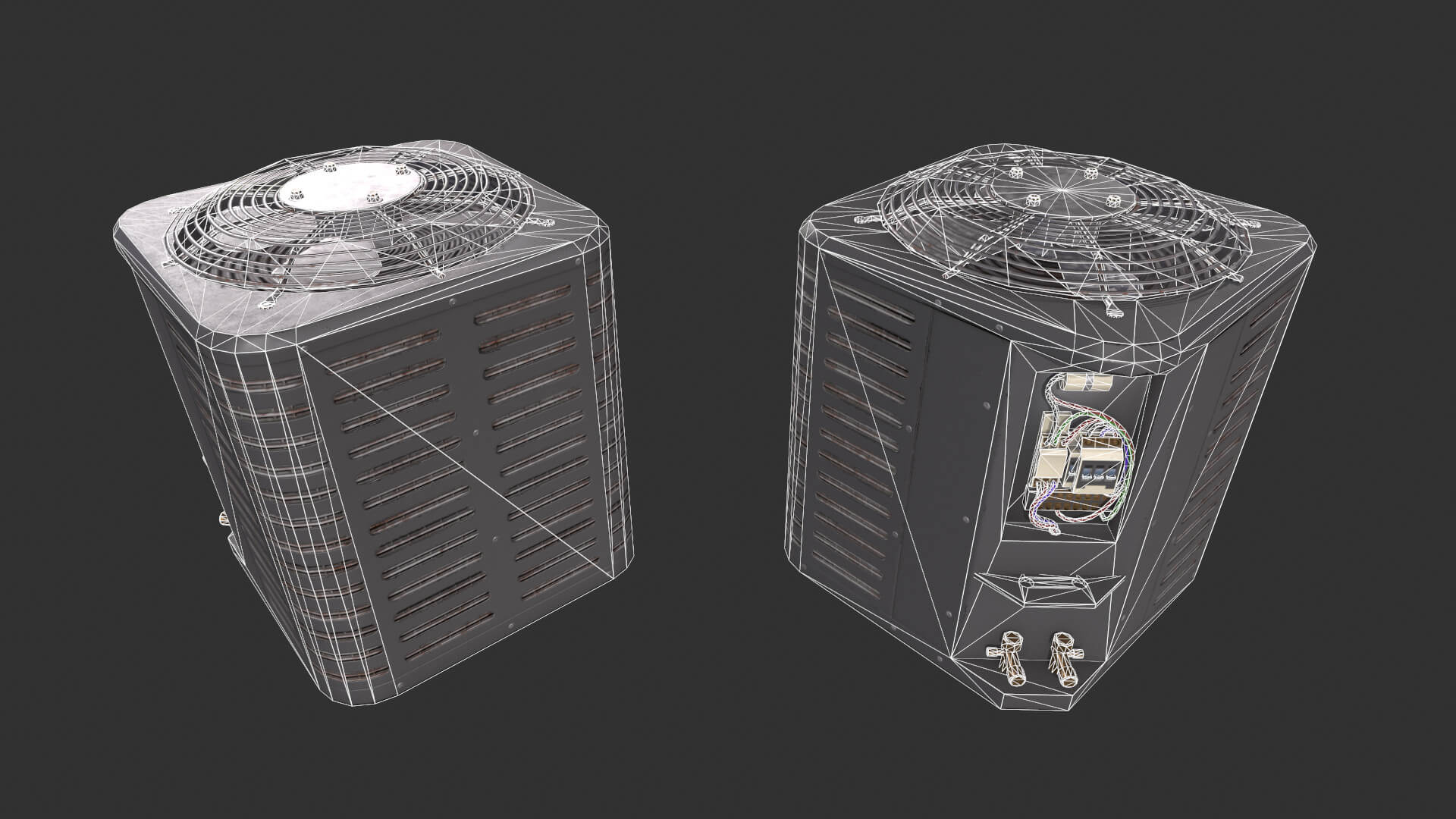 Air Conditioning Condenser Unit - 3D Model by yn-delmund