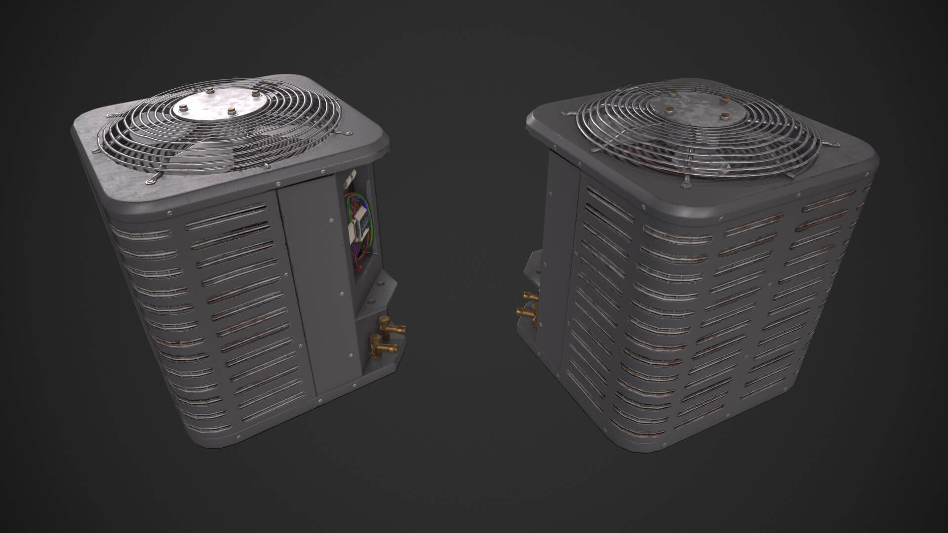 Air Conditioning Condenser Unit - 3D Model by yn-delmund