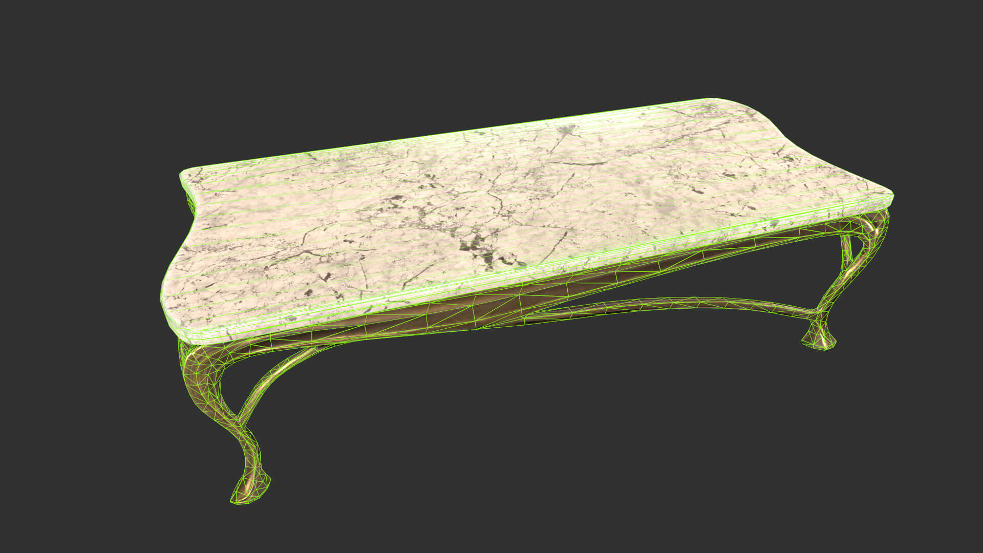 Art Noveau Table - 3D Model by yn-delmund