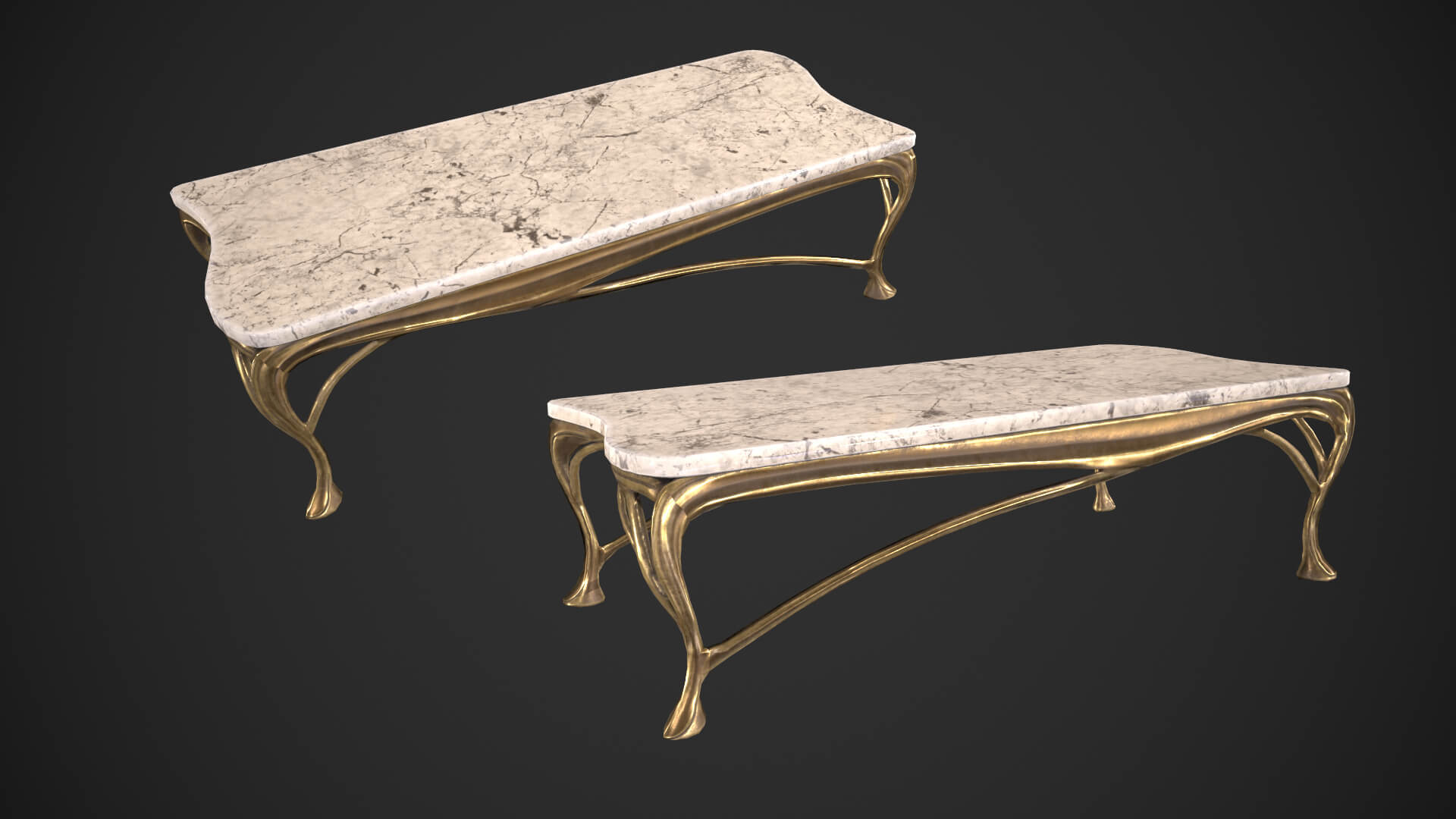 Art Noveau Table - 3D Model by yn-delmund