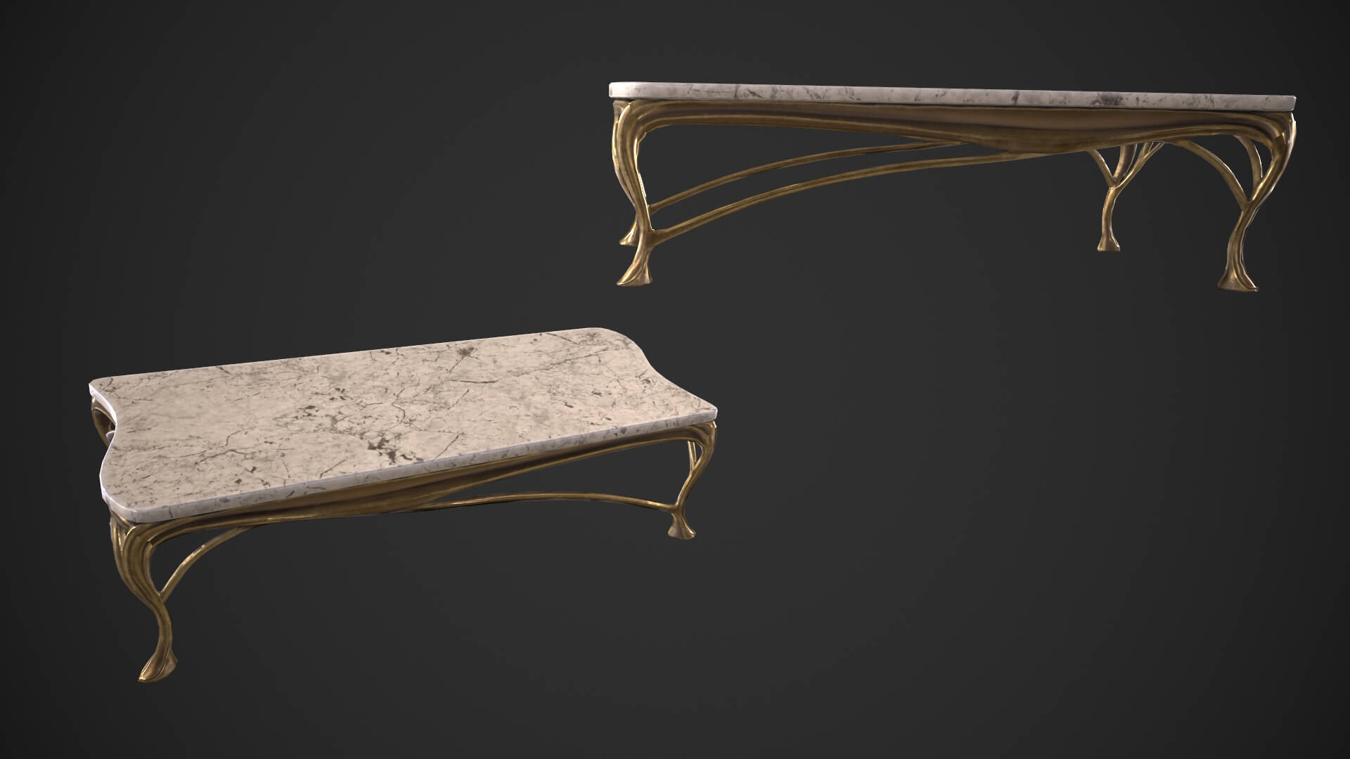 Art Noveau Table - 3D Model by yn-delmund