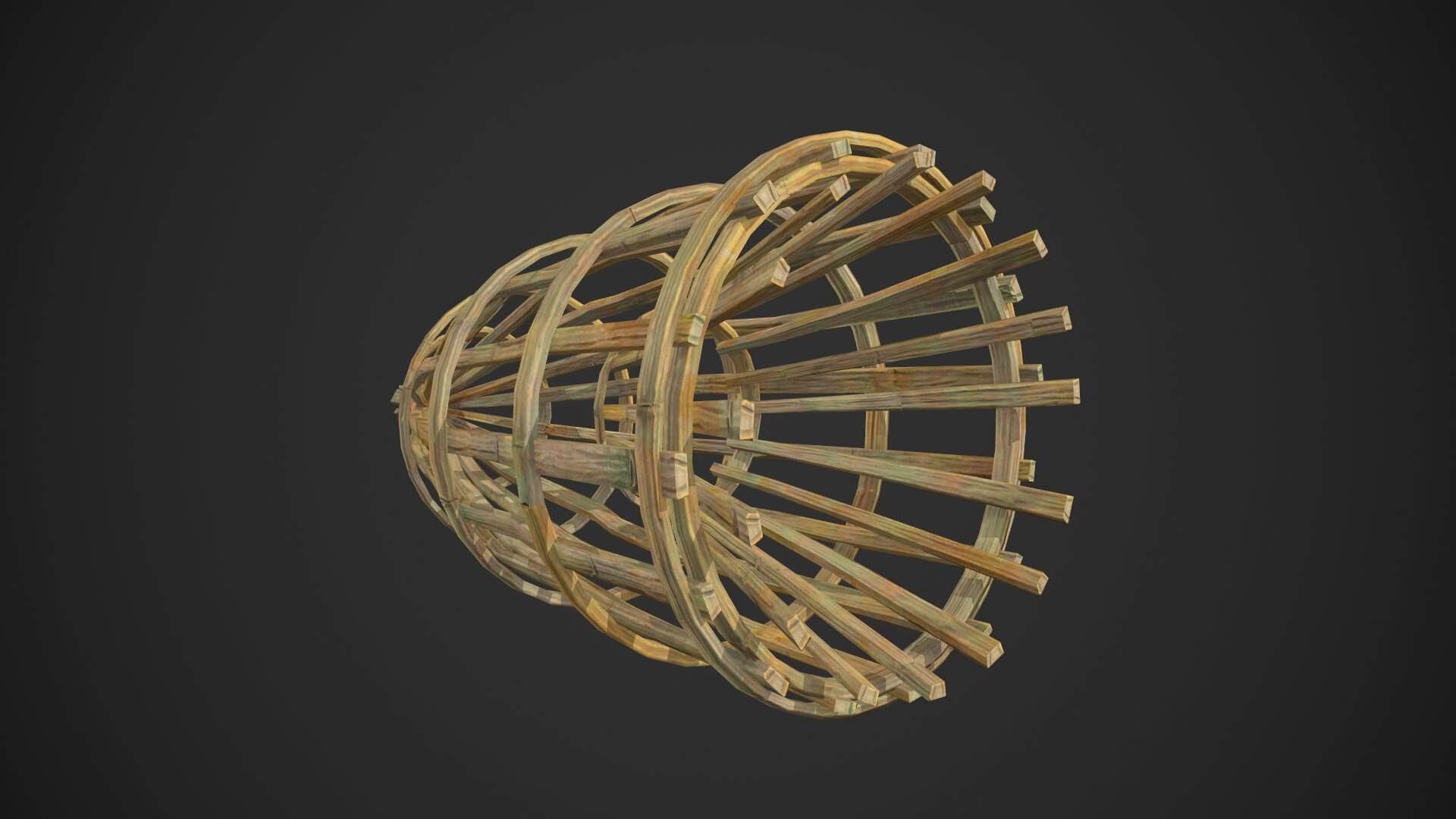 Bamboo Fish Trap - 3D Model by yn-delmund