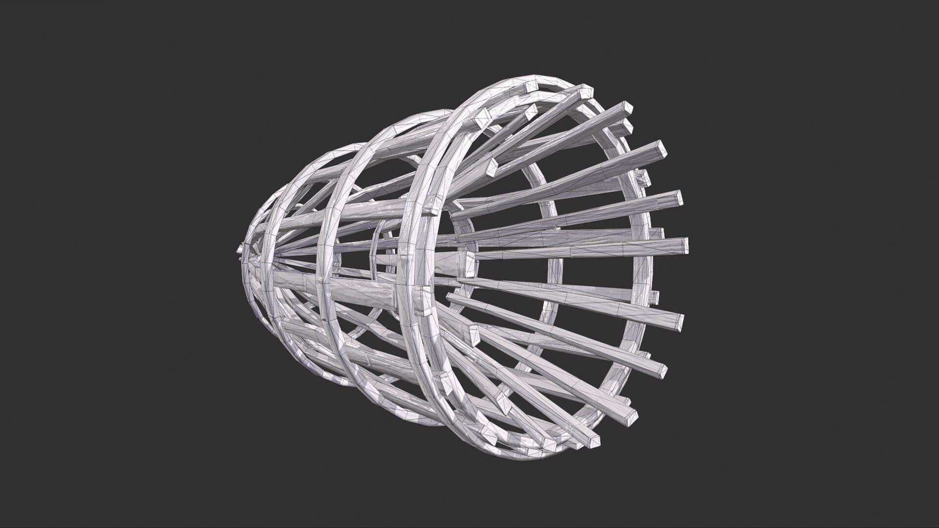 Bamboo Fish Trap - 3D Model by yn-delmund