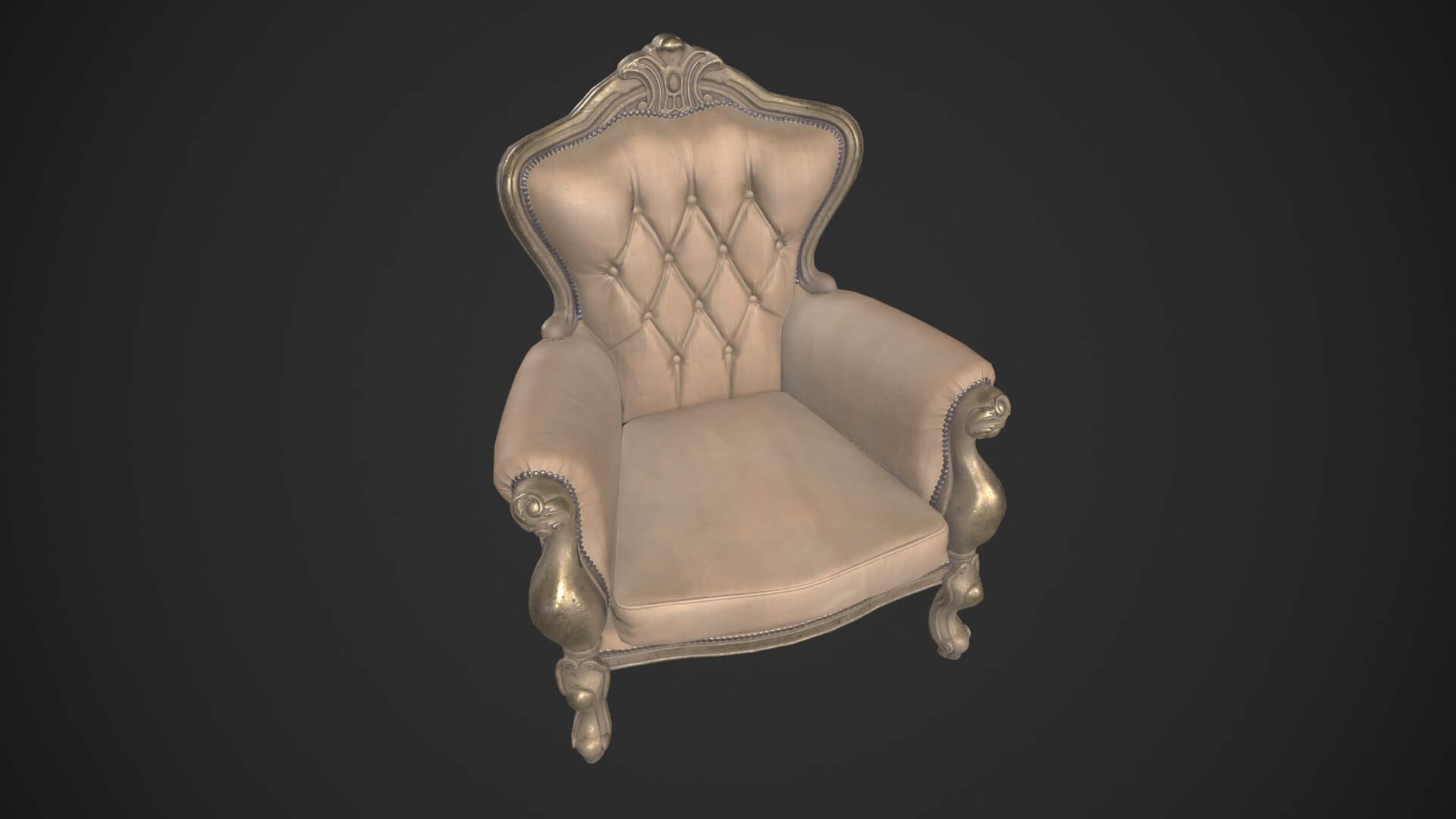 Baroque Armchair - 3D Model by yn-delmund