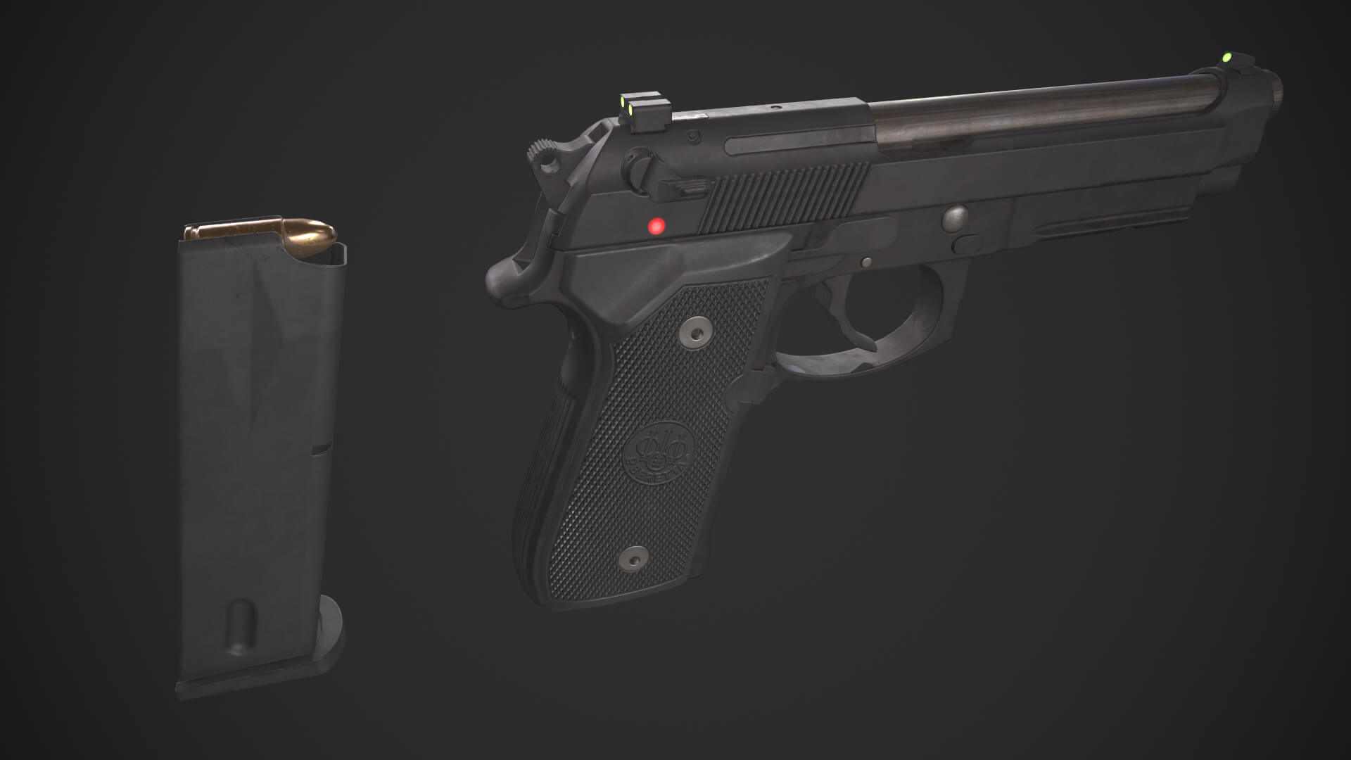 Beretta M9A1 - 3D Model by yn-delmund