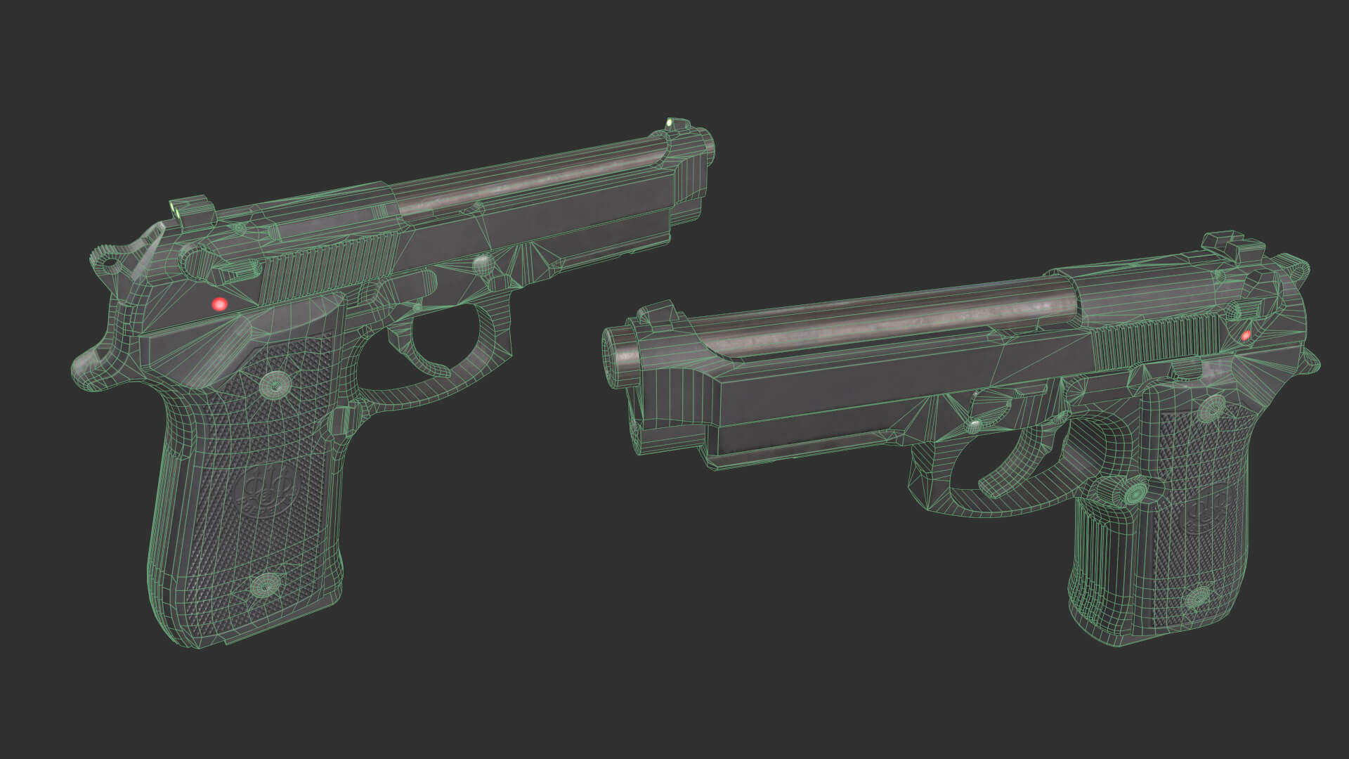 Beretta M9A1 - 3D Model by yn-delmund
