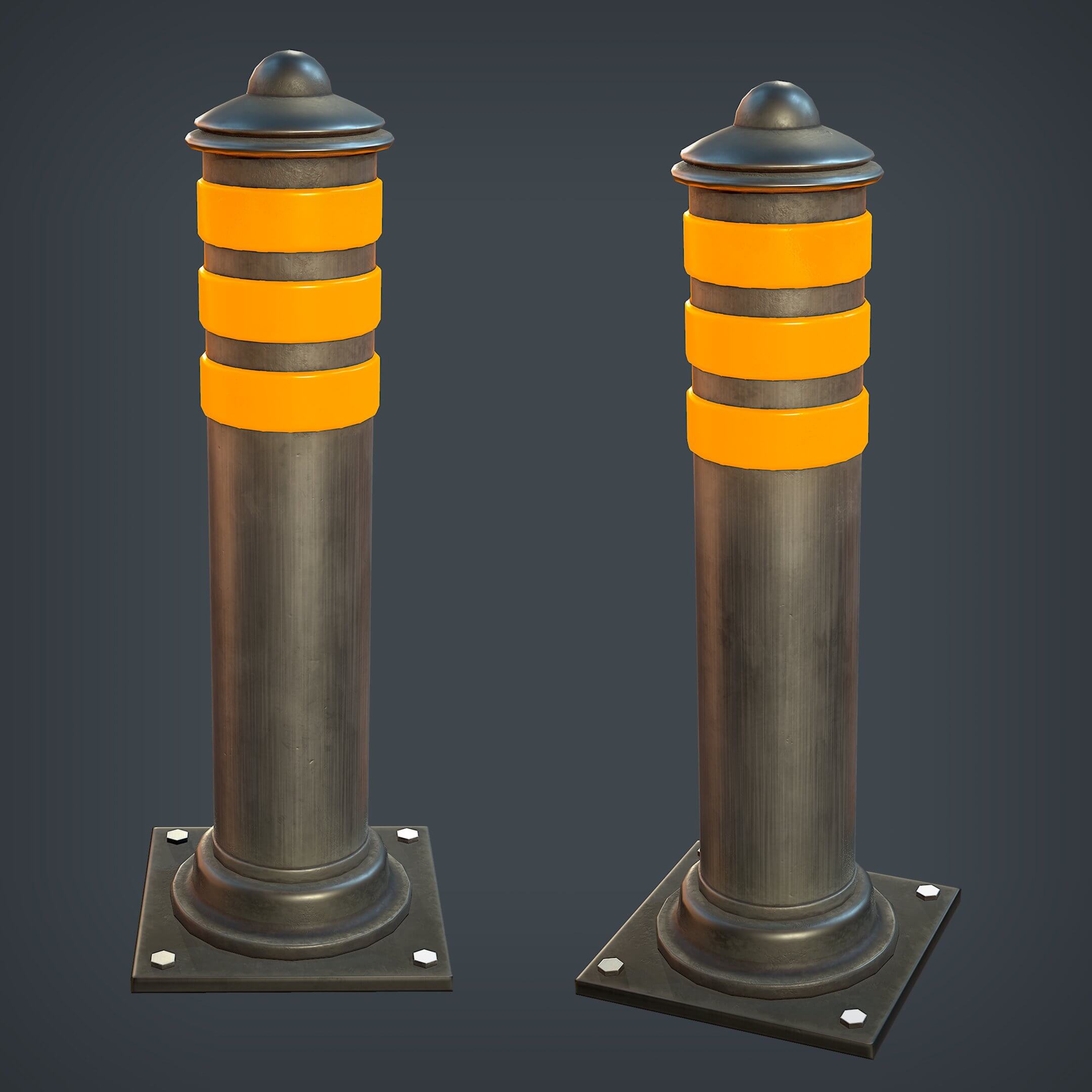 Bollard - Urban 3D Model by yn-delmund