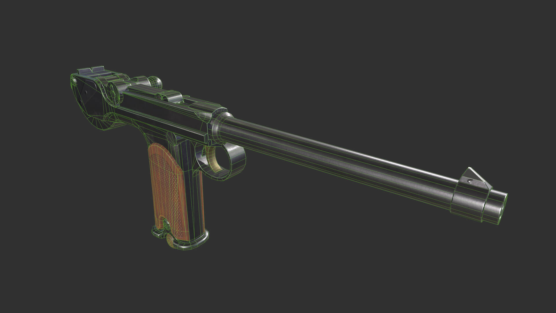 Borchardt C93 Pistol - 3D Model by yn-delmund