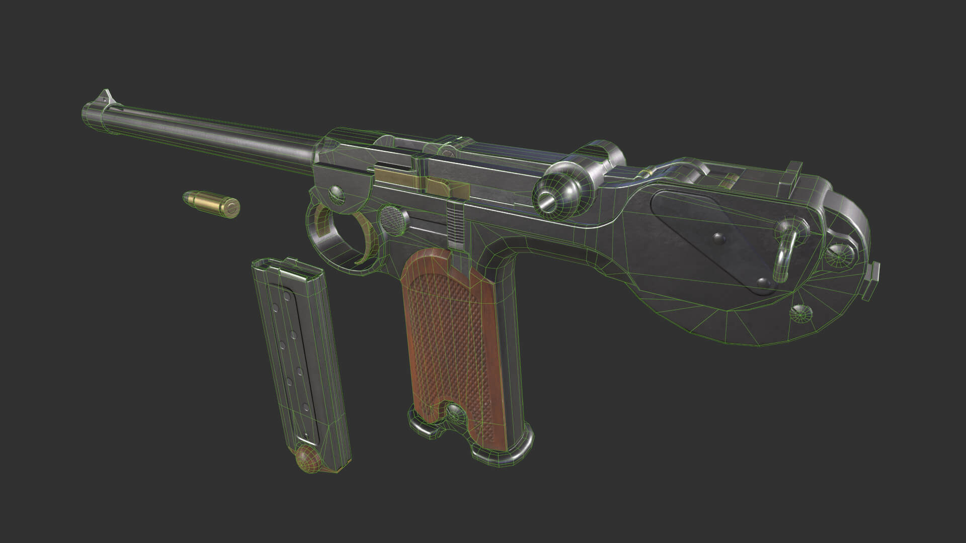 Borchardt C93 Pistol - 3D Model by yn-delmund