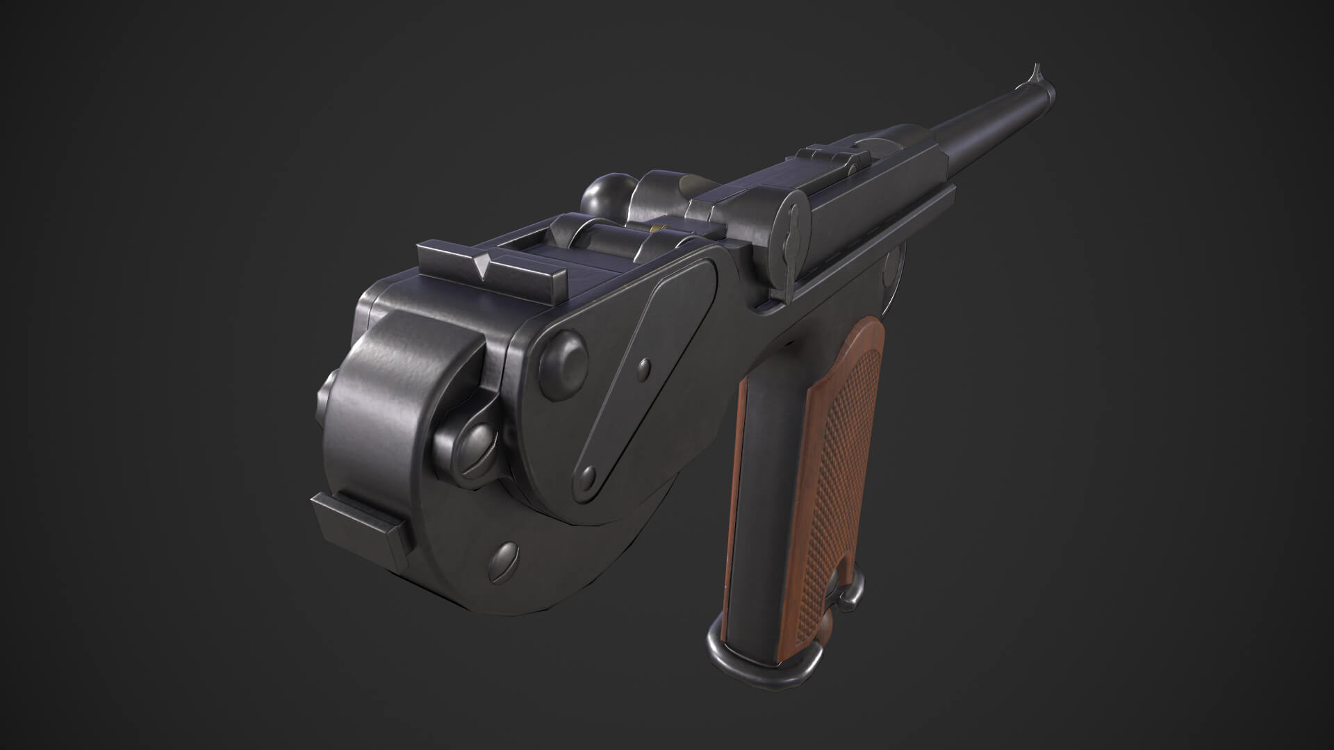 Borchardt C93 Pistol - 3D Model by yn-delmund