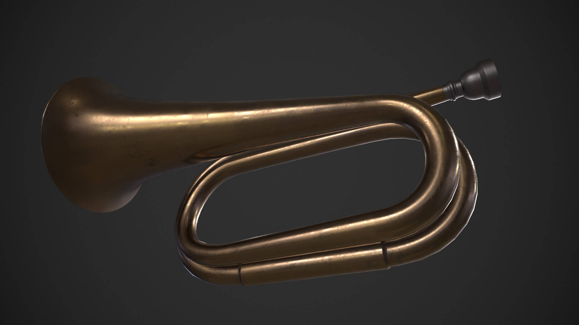Brass Bugle - 3D Model by yn-delmund