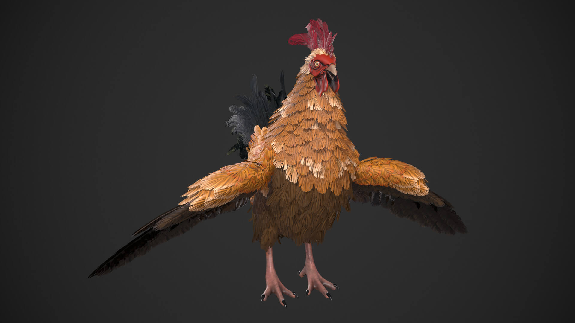 Rooster - 3D Model by yn-delmund