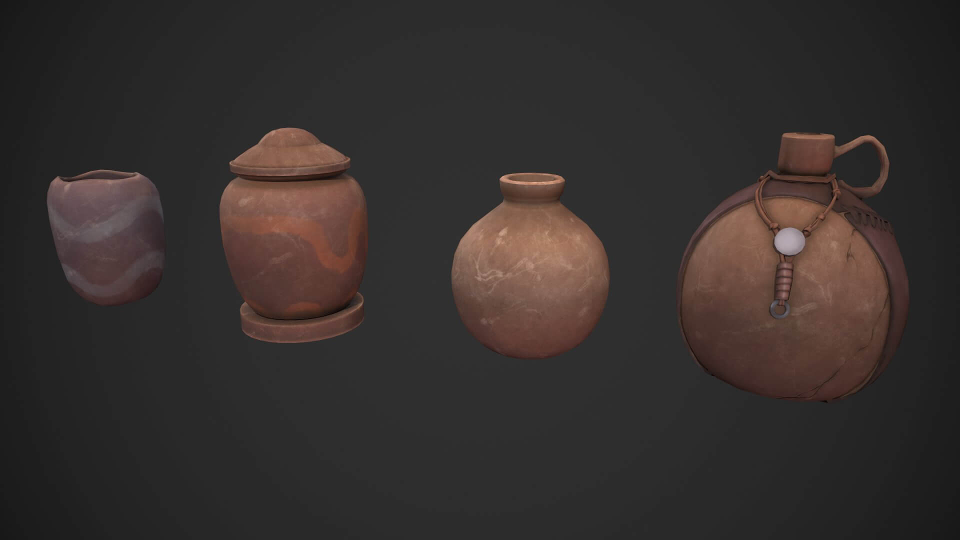 Clay Jars - 3D Model by yn-delmund