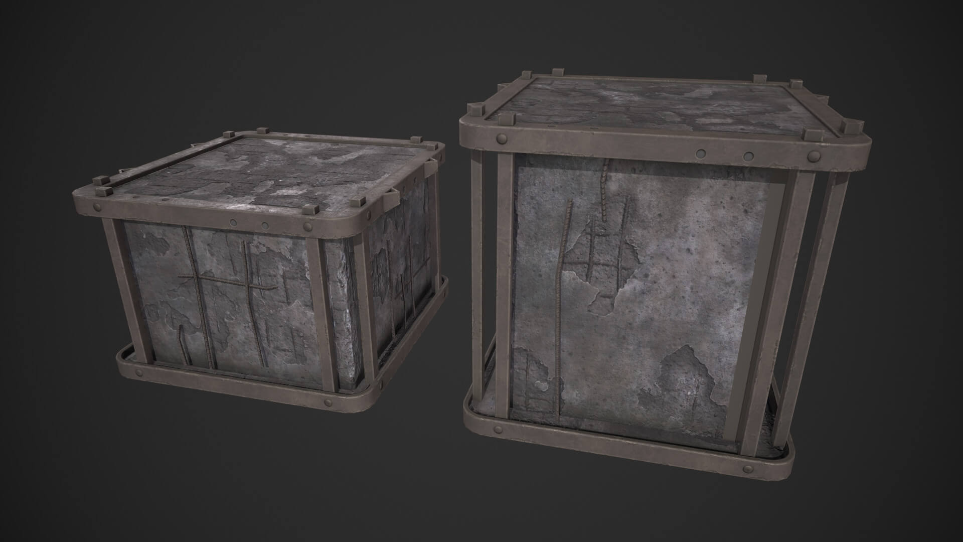 Concrete Boxes - 3D Model by yn-delmund