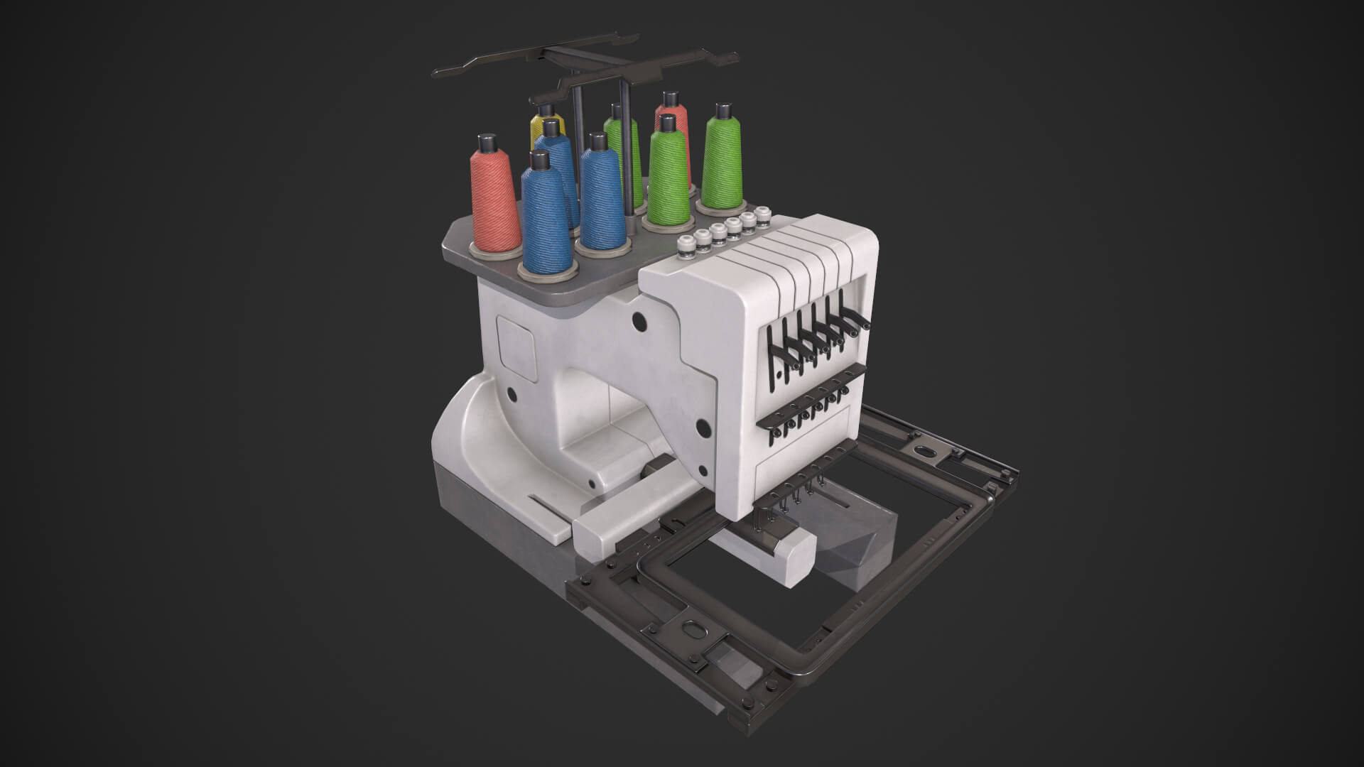 Embroidery Machine - 3D Model by yn-delmund