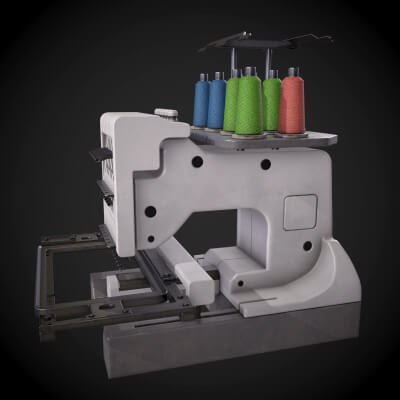 Embroidery Machine - 3D Model by yn-delmund
