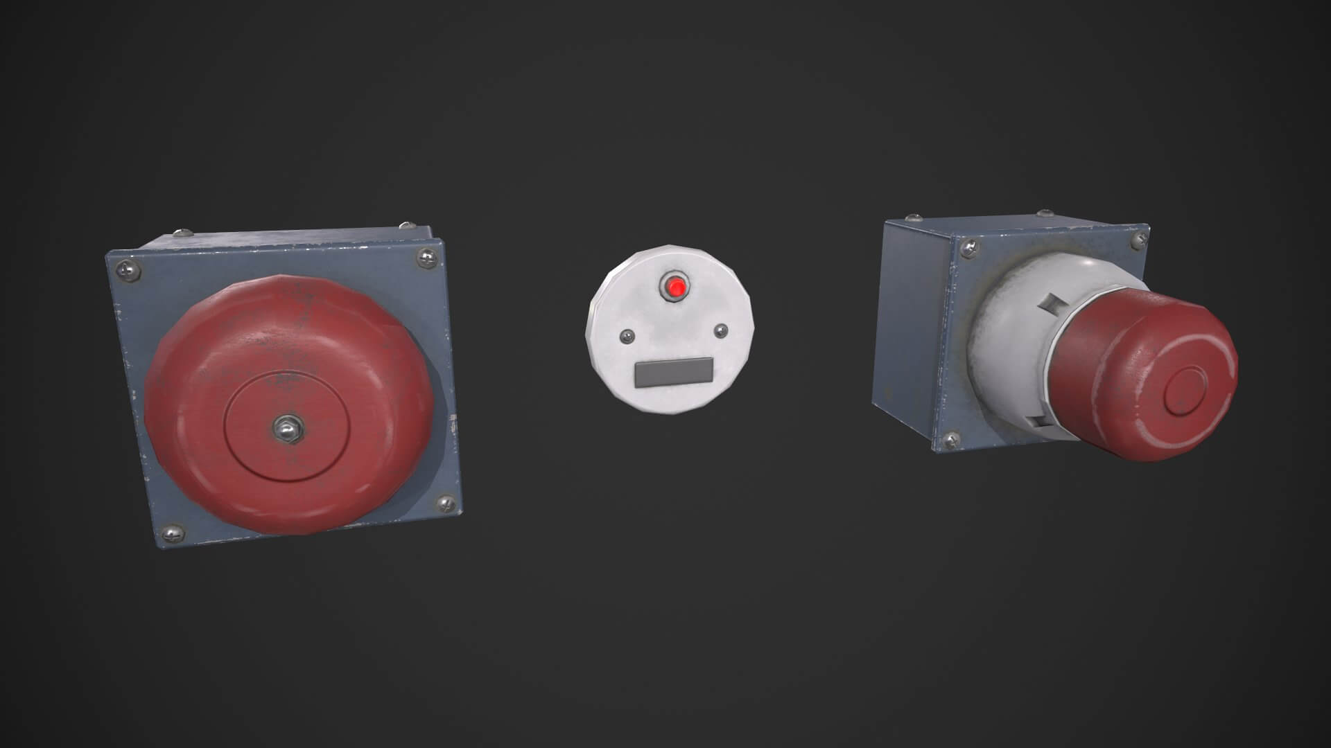 Fire Alarm Set - 3D Model by yn-delmund