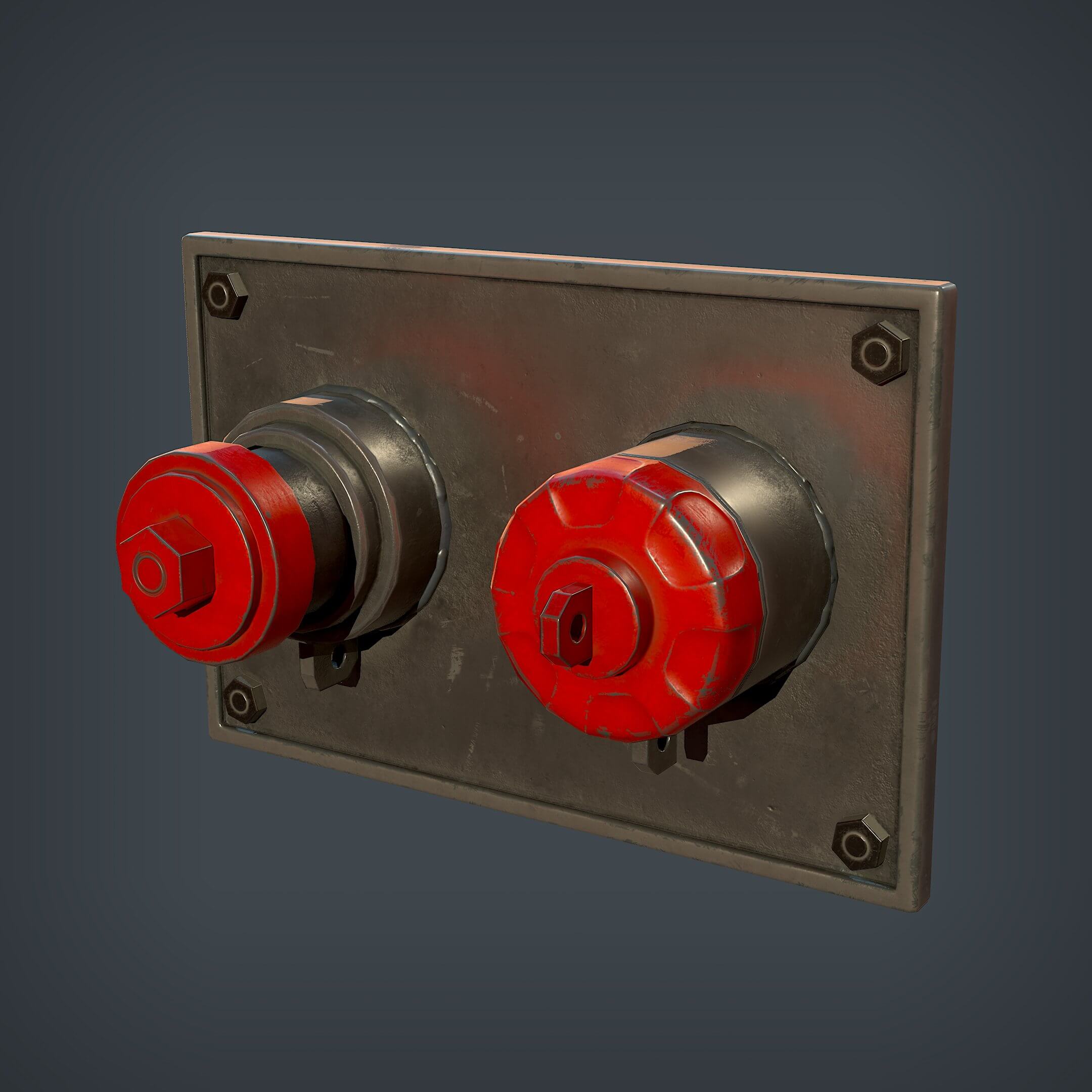 Fire Hydrant - Wall 3D Model by yn-delmund