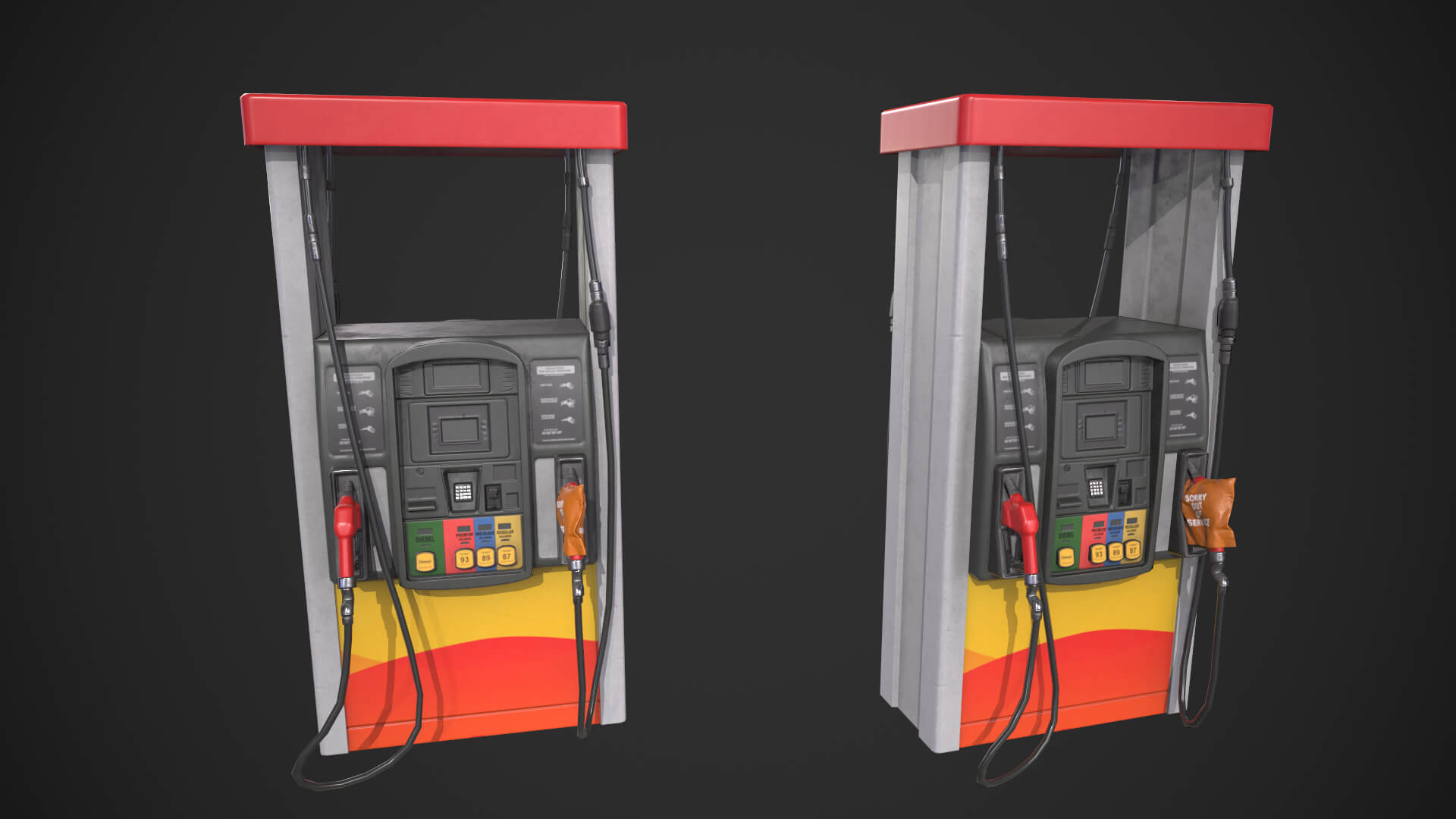 Gasoline Pump Fuel Dispenser - 3D Model by yn-delmund