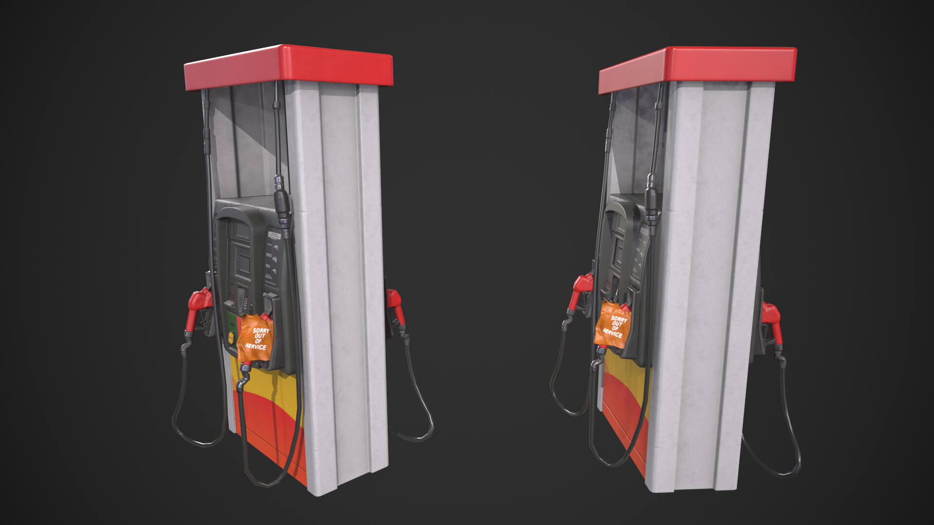 Gasoline Pump Fuel Dispenser - 3D Model by yn-delmund