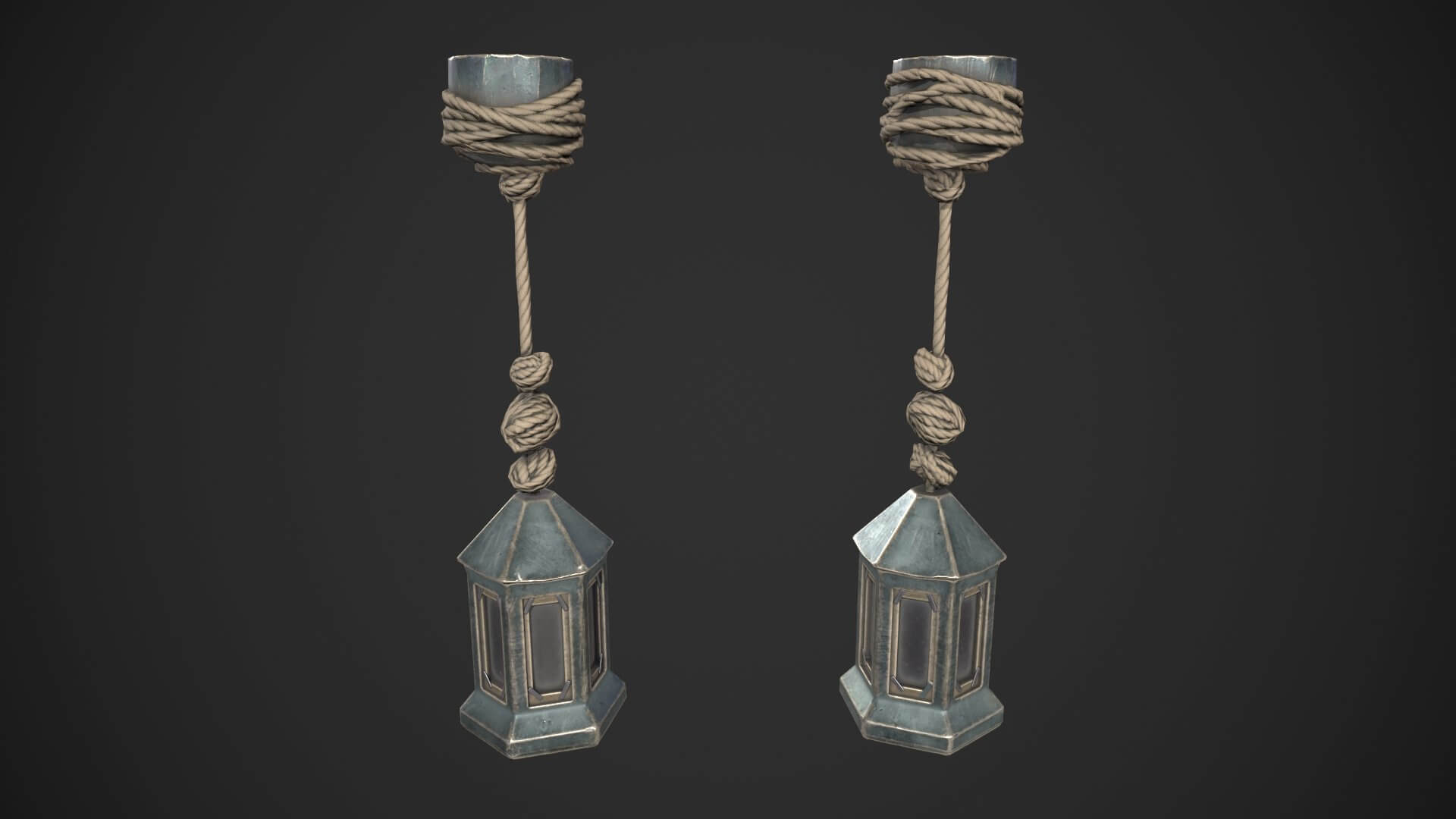 Hanging Medieval Lamp - 3D Model by yn-delmund