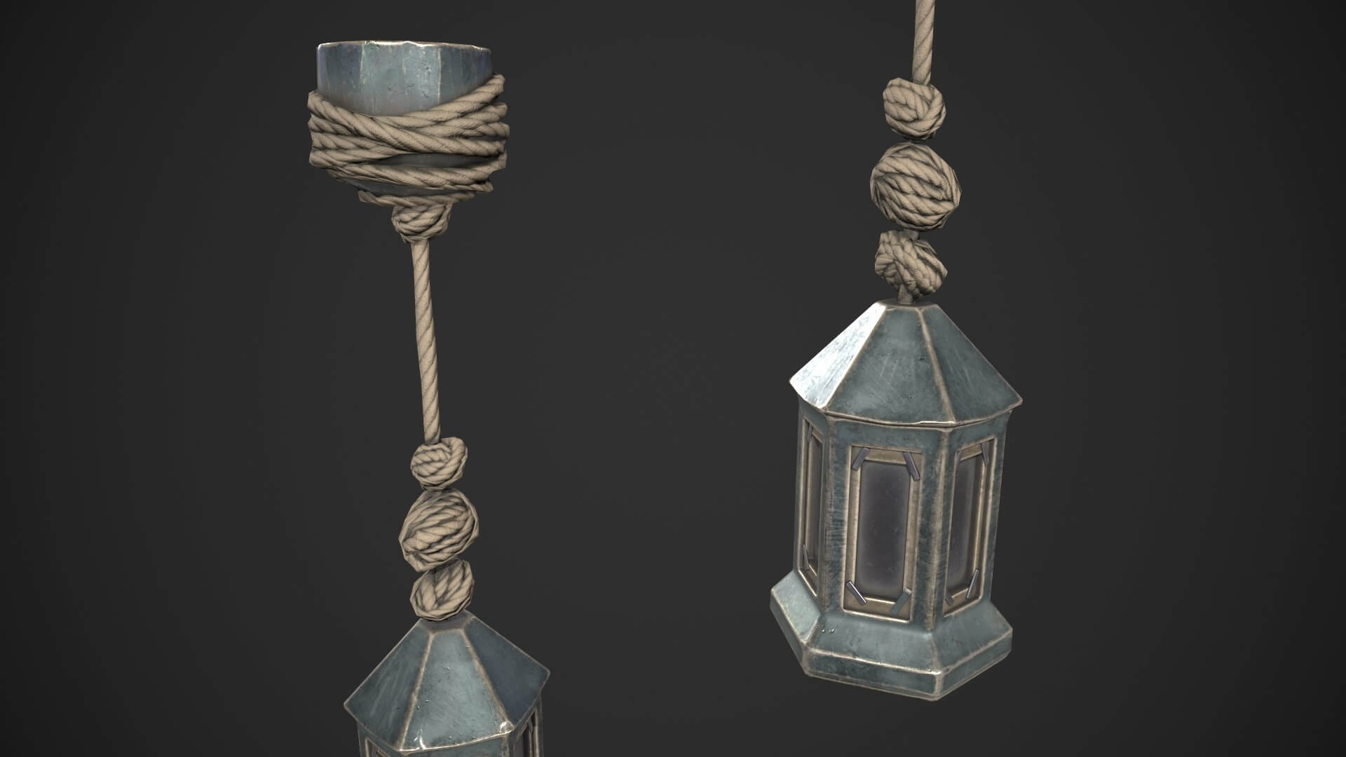 Hanging Medieval Lamp - 3D Model by yn-delmund