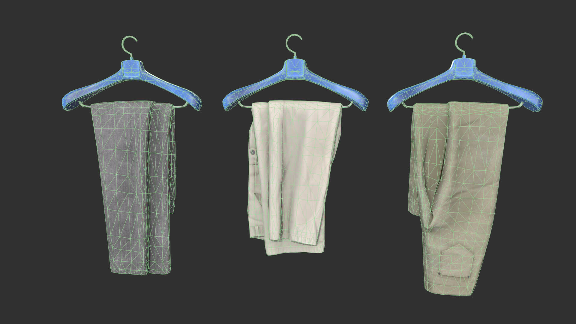 Hanging Pants - 3D Model by yn-delmund