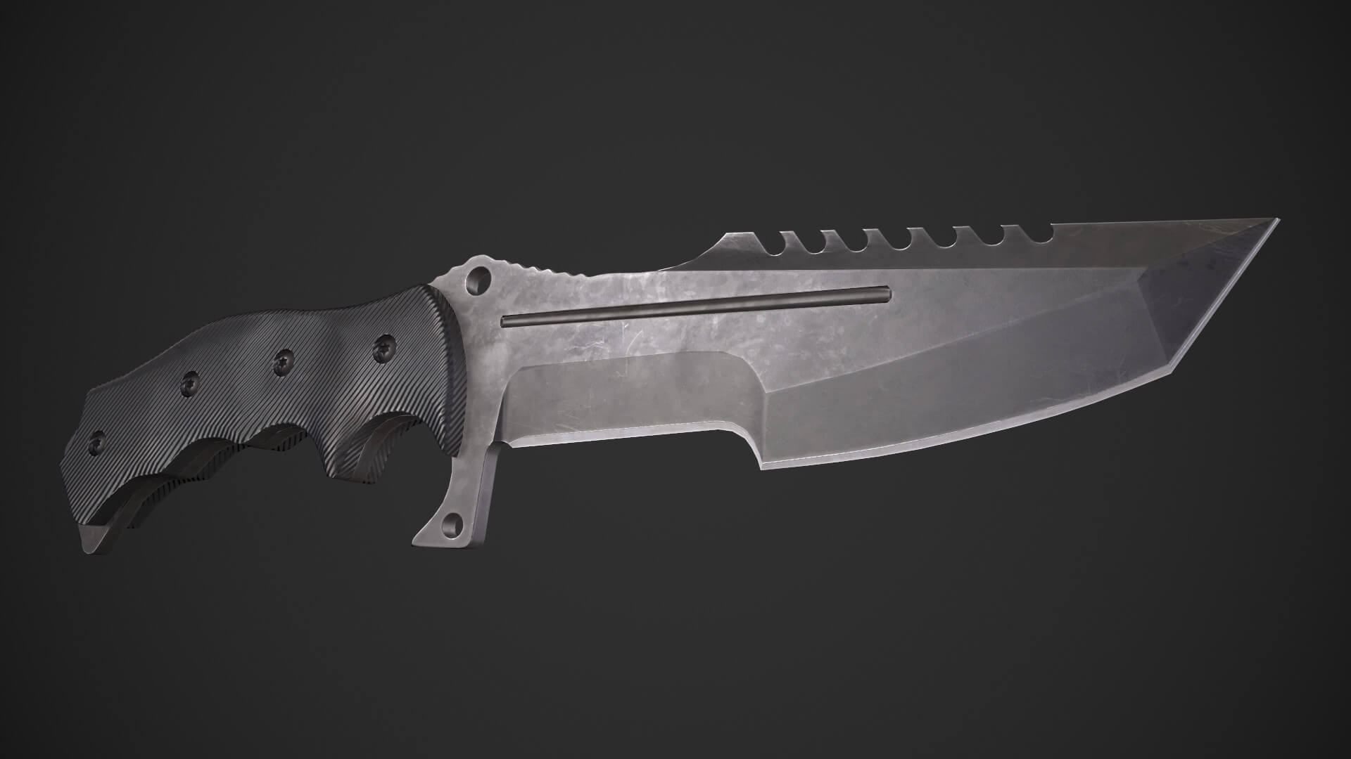 Huntsman Tactical Knife - 3D Model by yn-delmund