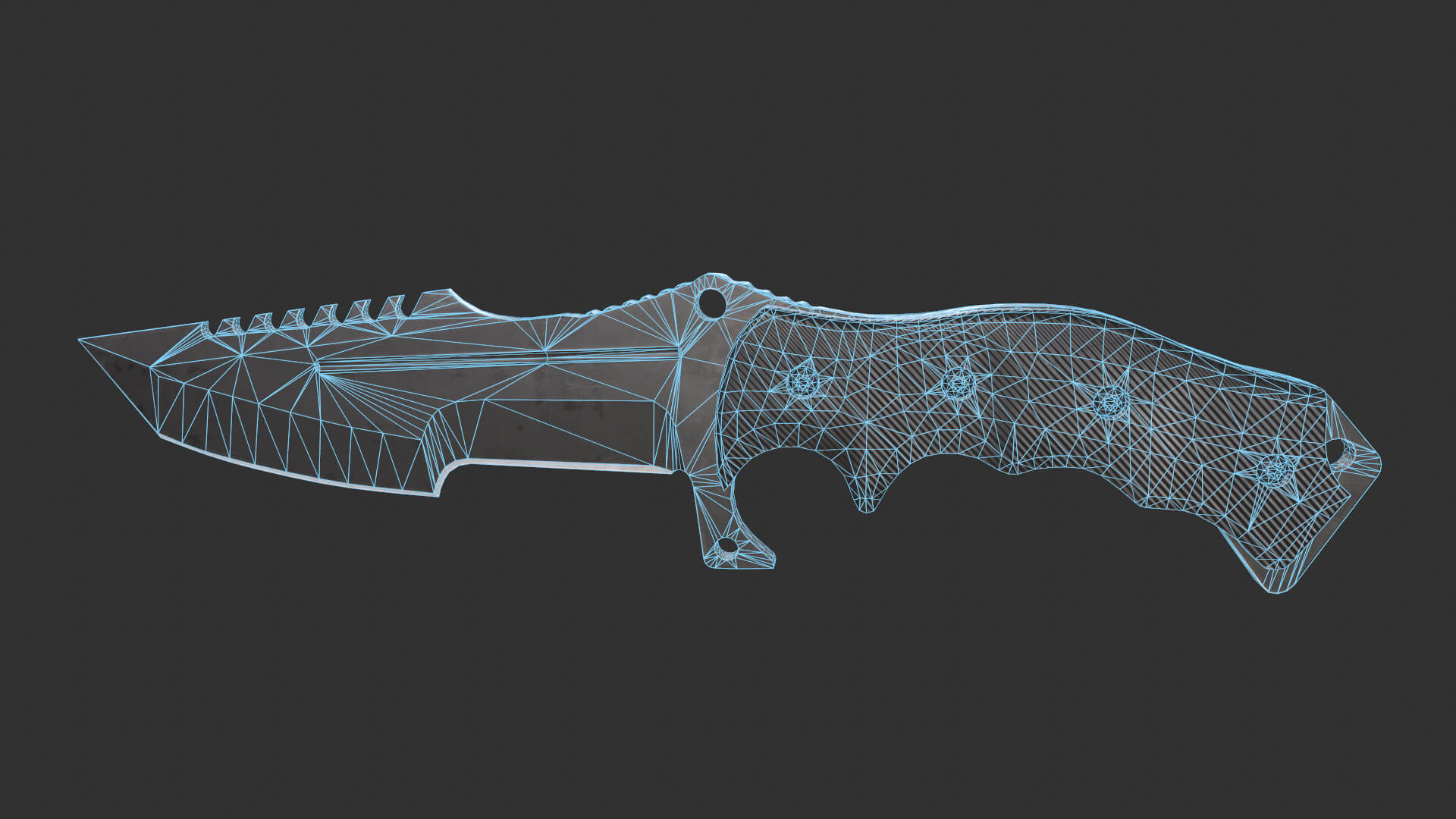 Huntsman Tactical Knife - 3D Model by yn-delmund