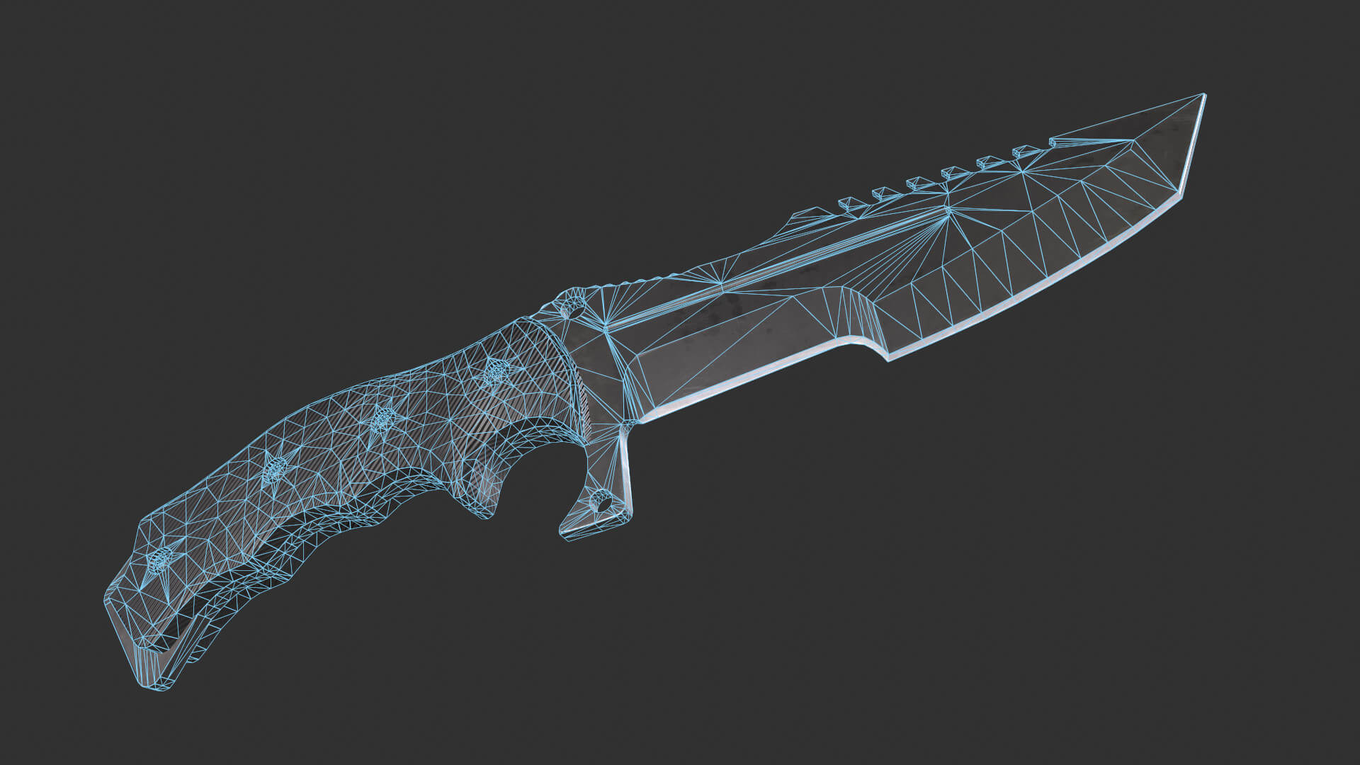 Huntsman Tactical Knife - 3D Model by yn-delmund