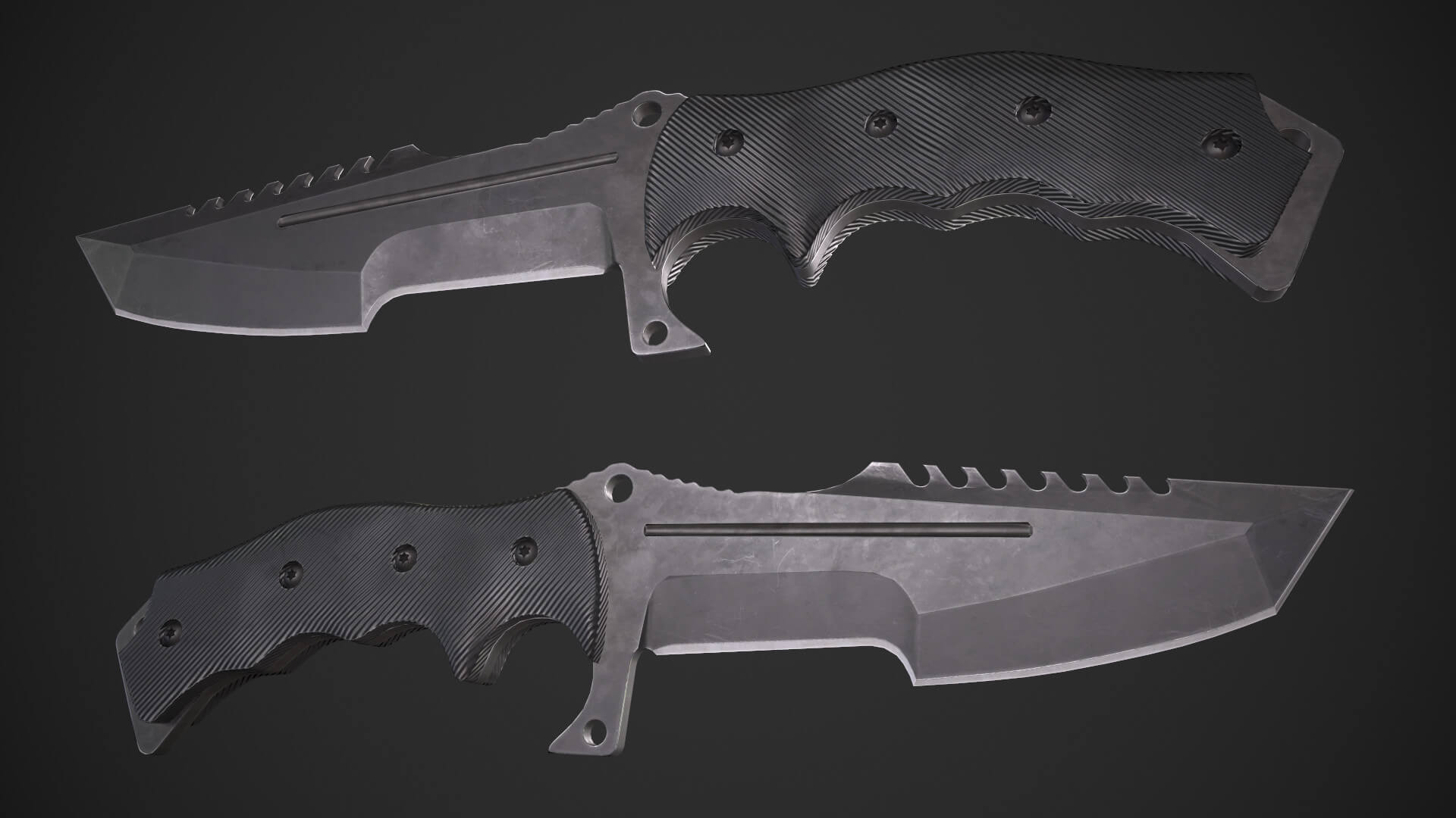 Huntsman Tactical Knife - 3D Model by yn-delmund