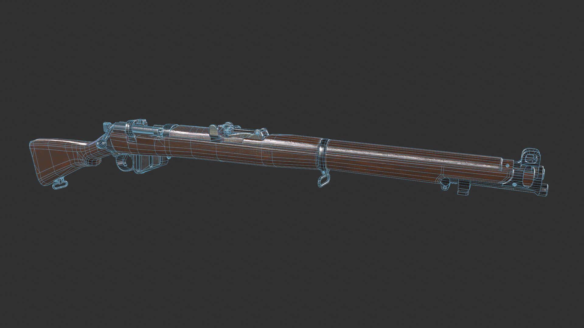 Lee Enfield MkIII Rifle - 3D Model by yn-delmund