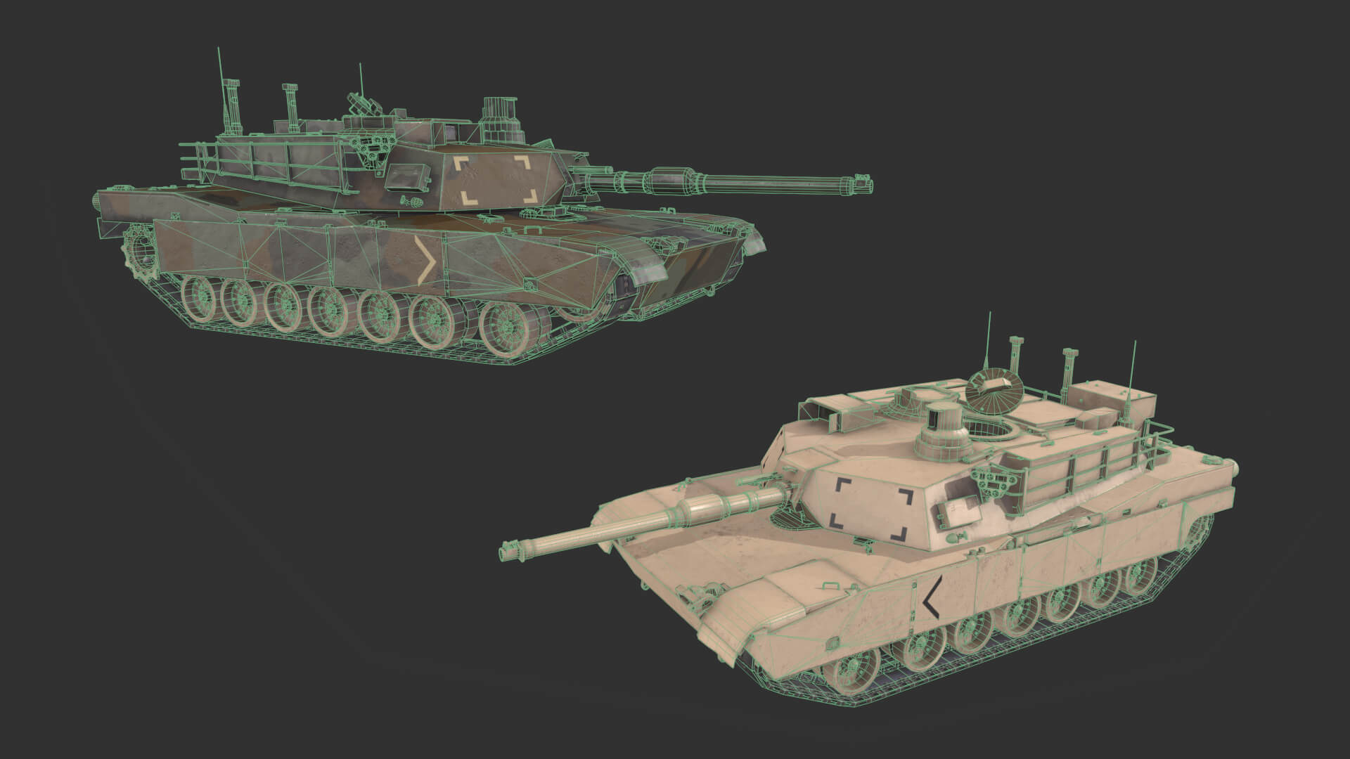 M1A2 Abrams Tank - 3D Model by yn-delmund