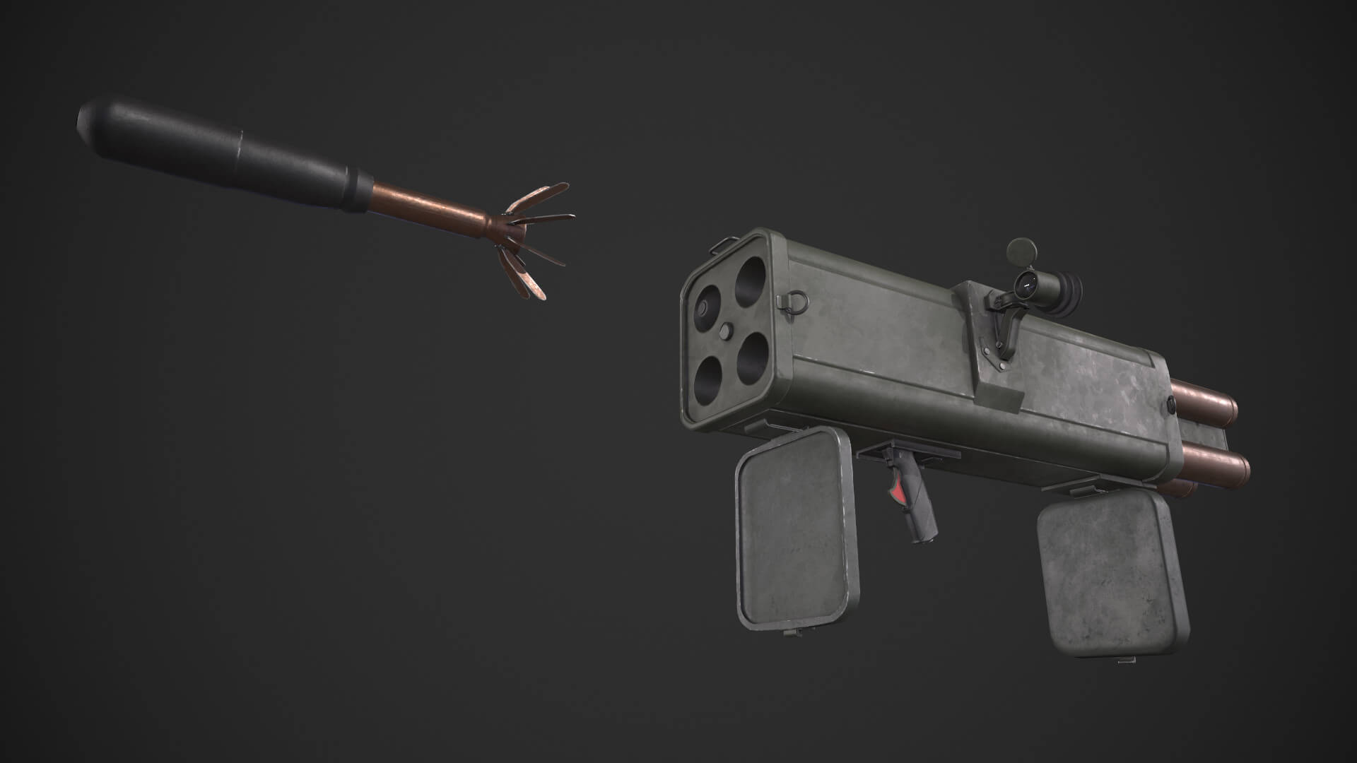 M202 Flash Rocket Launcher - 3D Model by yn-delmund