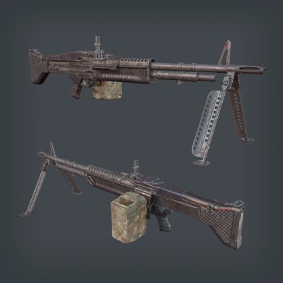 M60 Machine Gun - 3D Model by yn-delmund