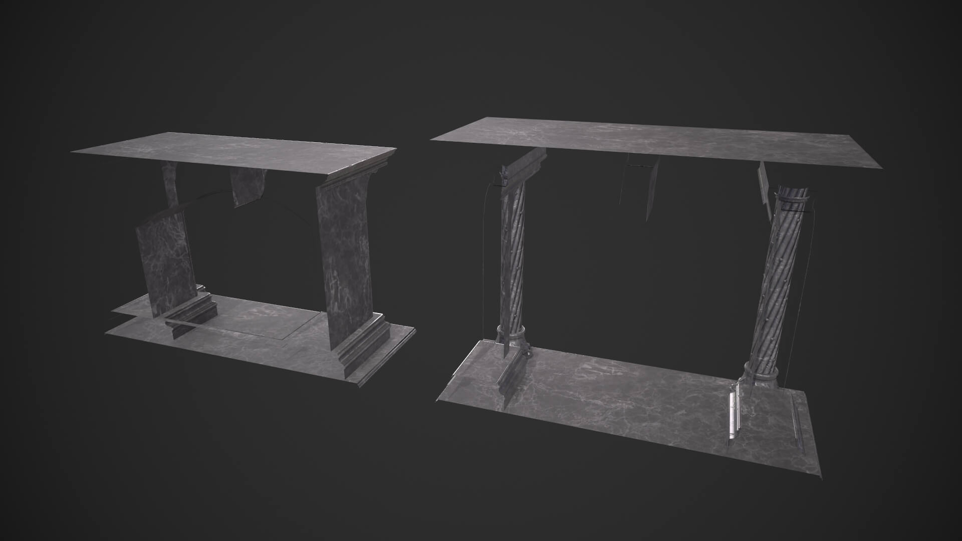 Marble Fireplace - 3D Model by yn-delmund