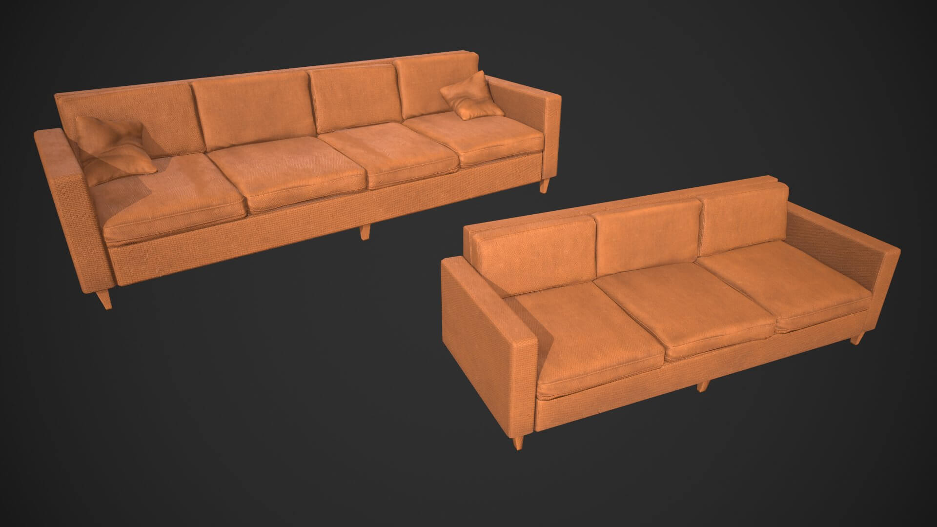Modern Couch Set - 3D Model by yn-delmund