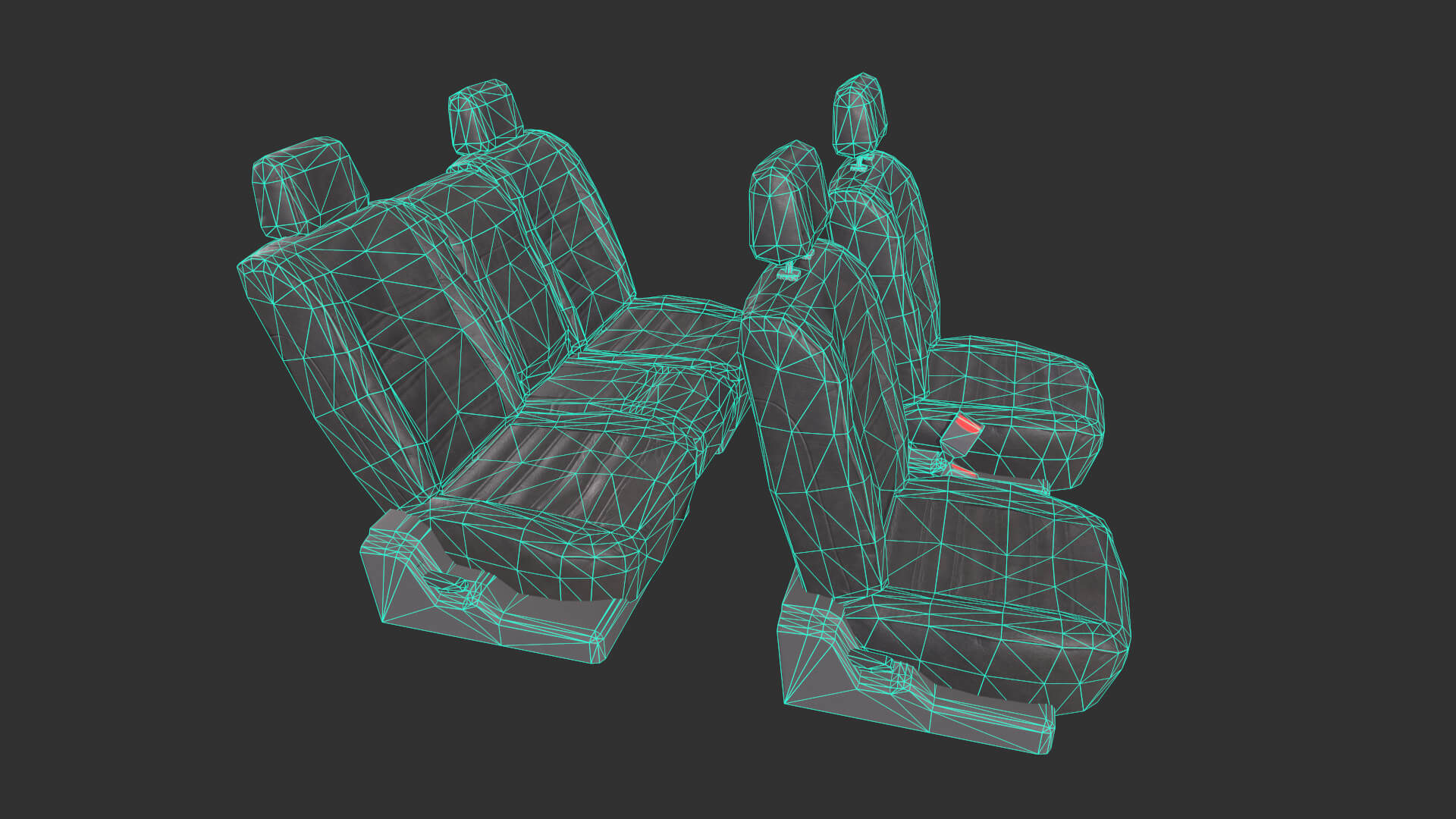 Modular Car Seats Set - 3D Model by yn-delmund