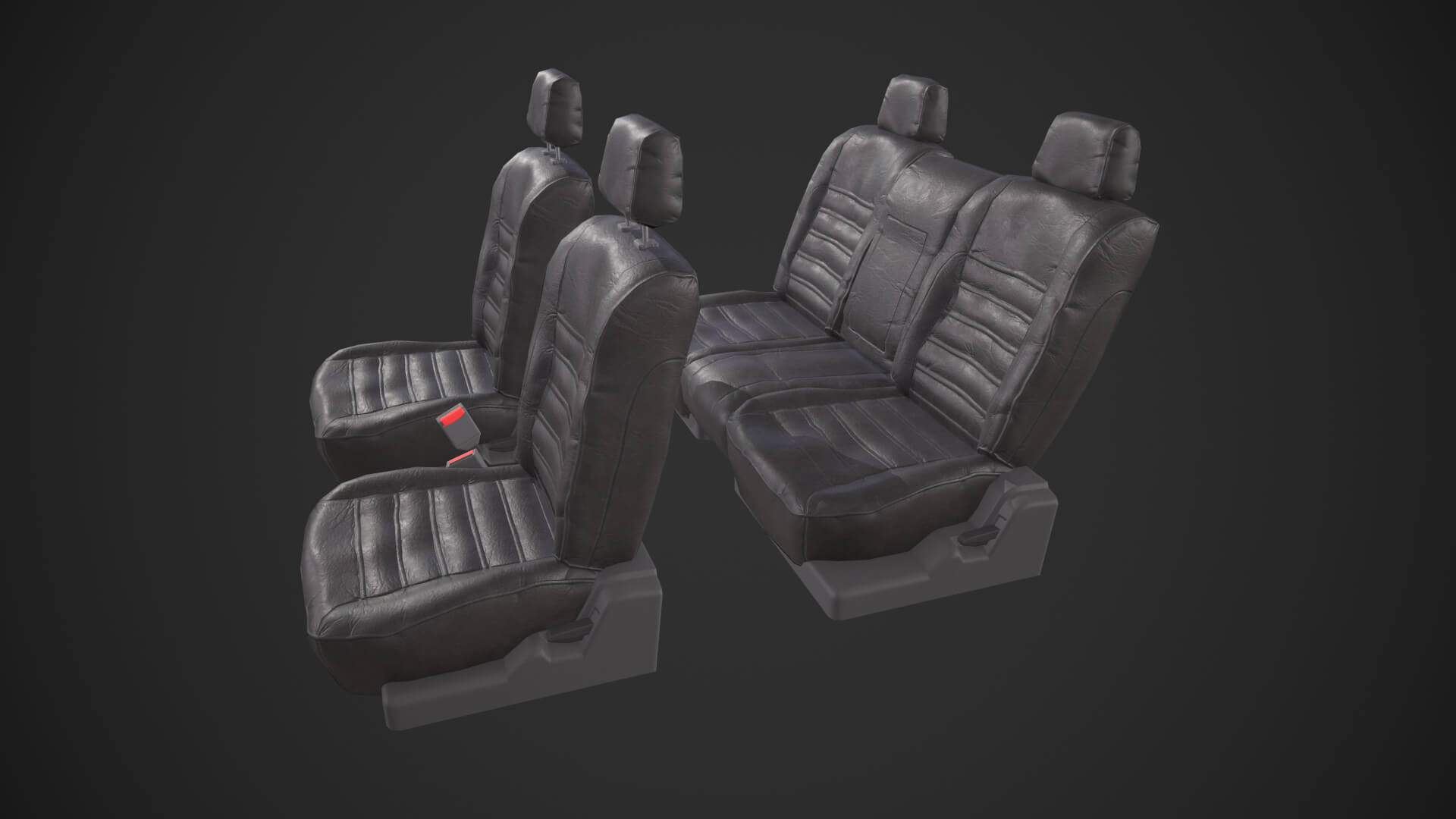 Modular Car Seats Set - 3D Model by yn-delmund