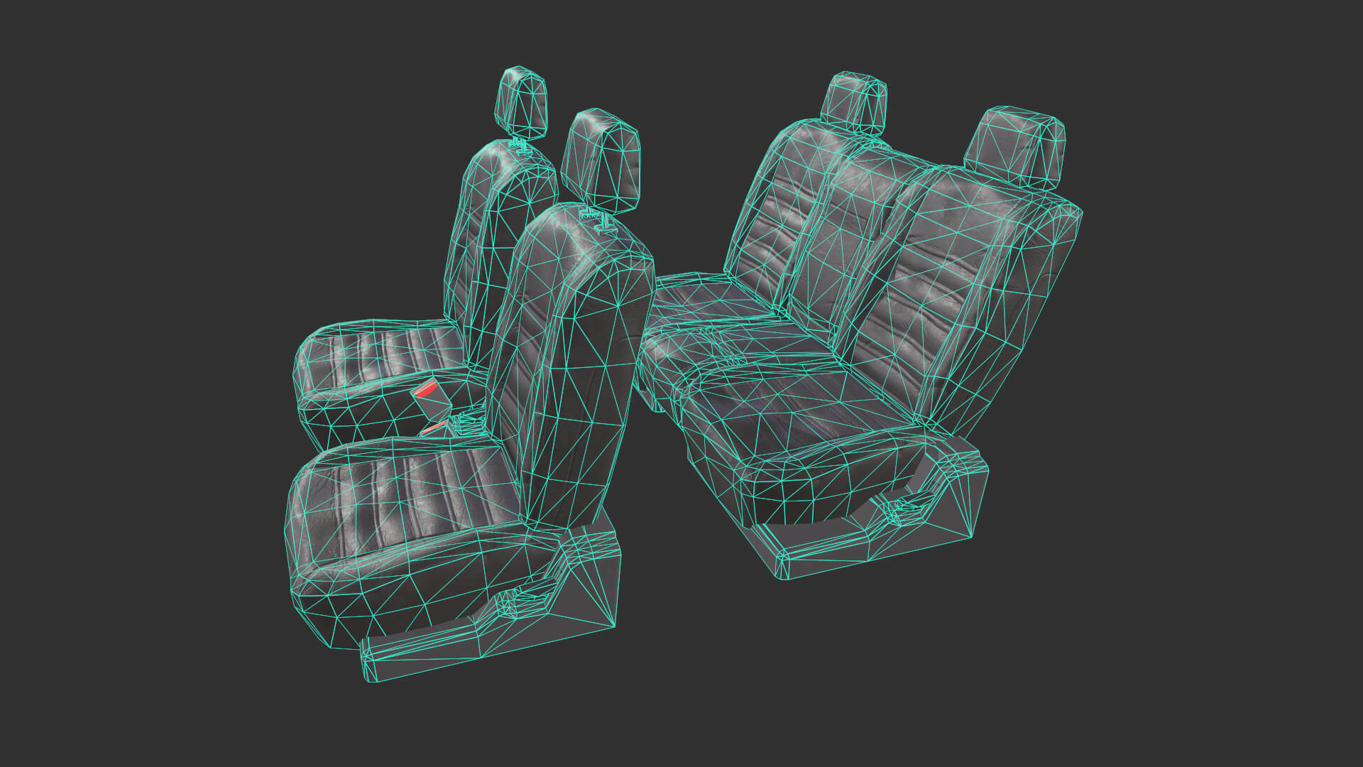 Modular Car Seats Set - 3D Model by yn-delmund