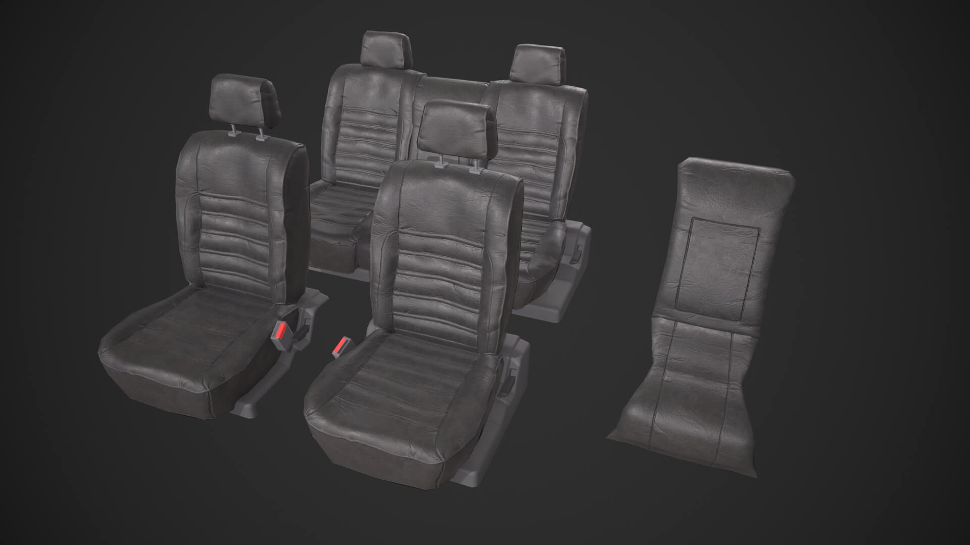 Modular Car Seats Set - 3D Model by yn-delmund