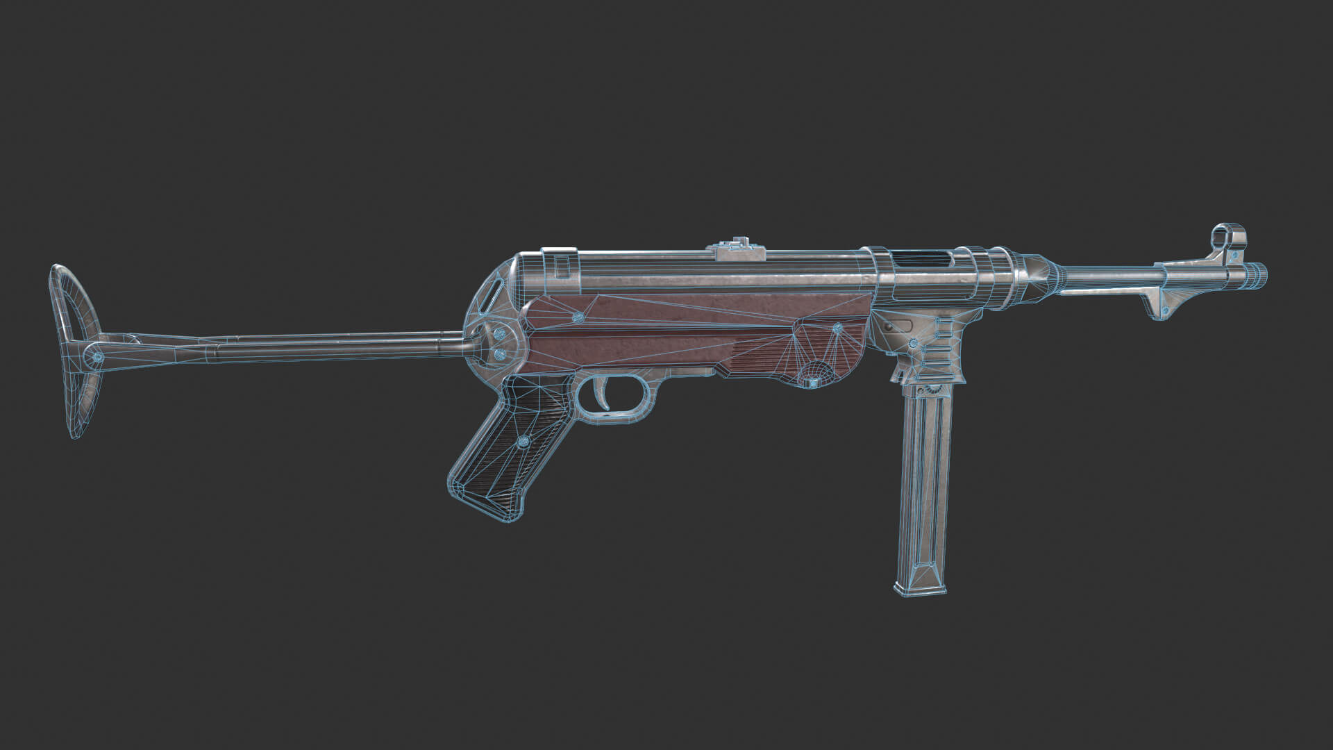MP40 Submachine Gun - 3D Model by yn-delmund