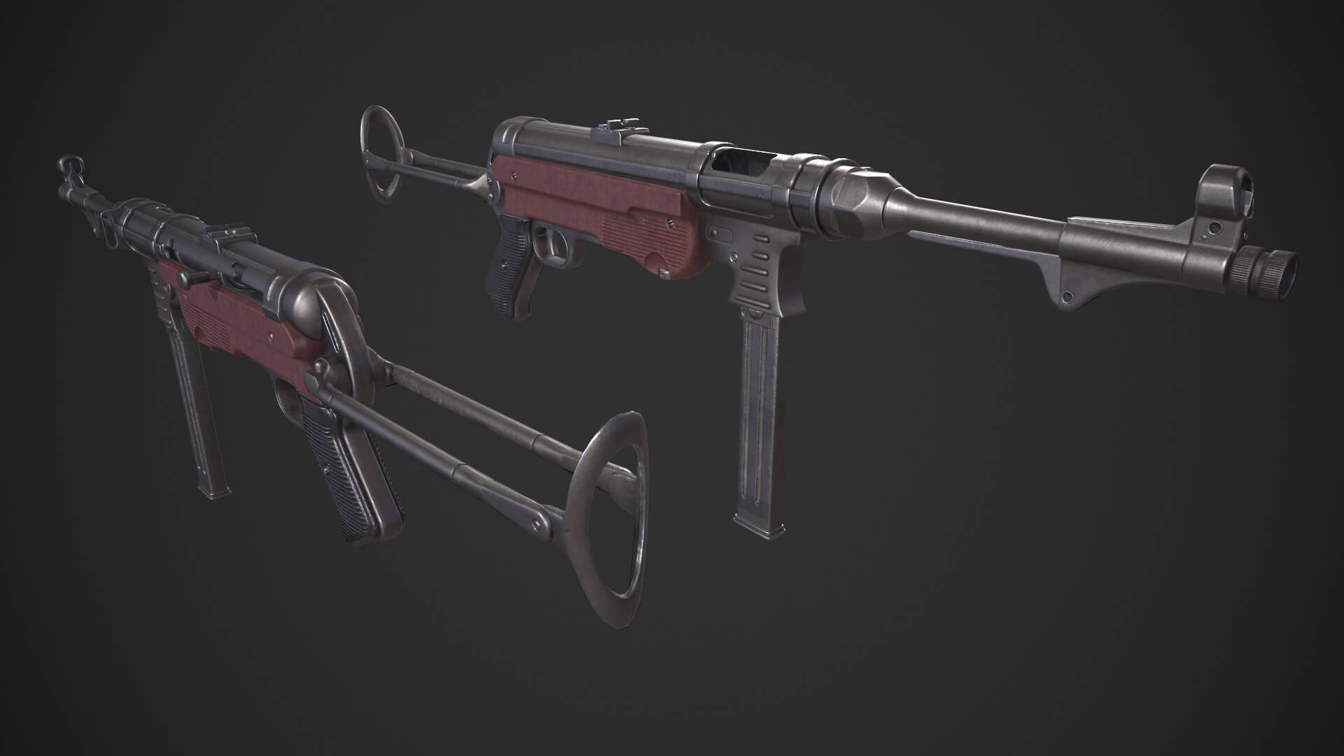 MP40 Submachine Gun - 3D Model by yn-delmund