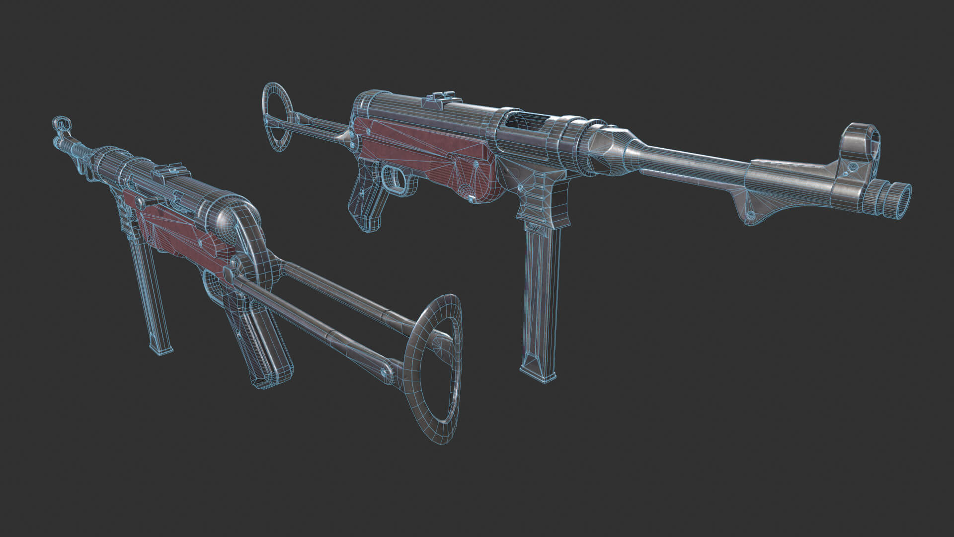 MP40 Submachine Gun - 3D Model by yn-delmund