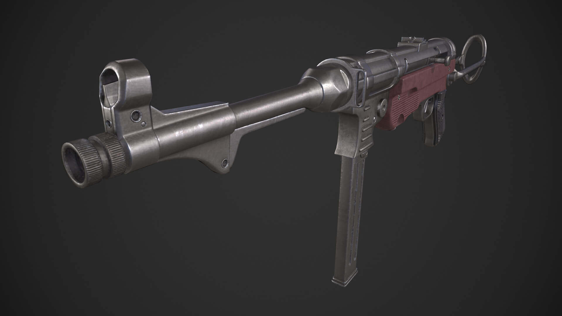 MP40 Submachine Gun - 3D Model by yn-delmund