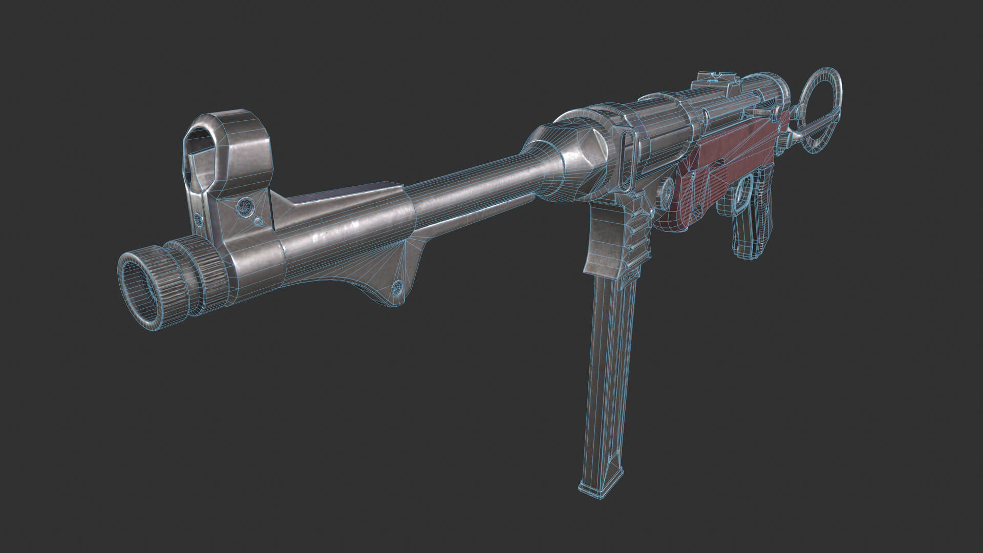MP40 Submachine Gun - 3D Model by yn-delmund